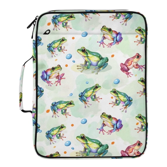 ALAZA Cartoon Frogs Green Pattern Expanding Accordion File Folder 3 ...