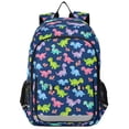 ALAZA Cartoon Happy Dinosaur School Laptop Backpack Travel Bag Casual ...