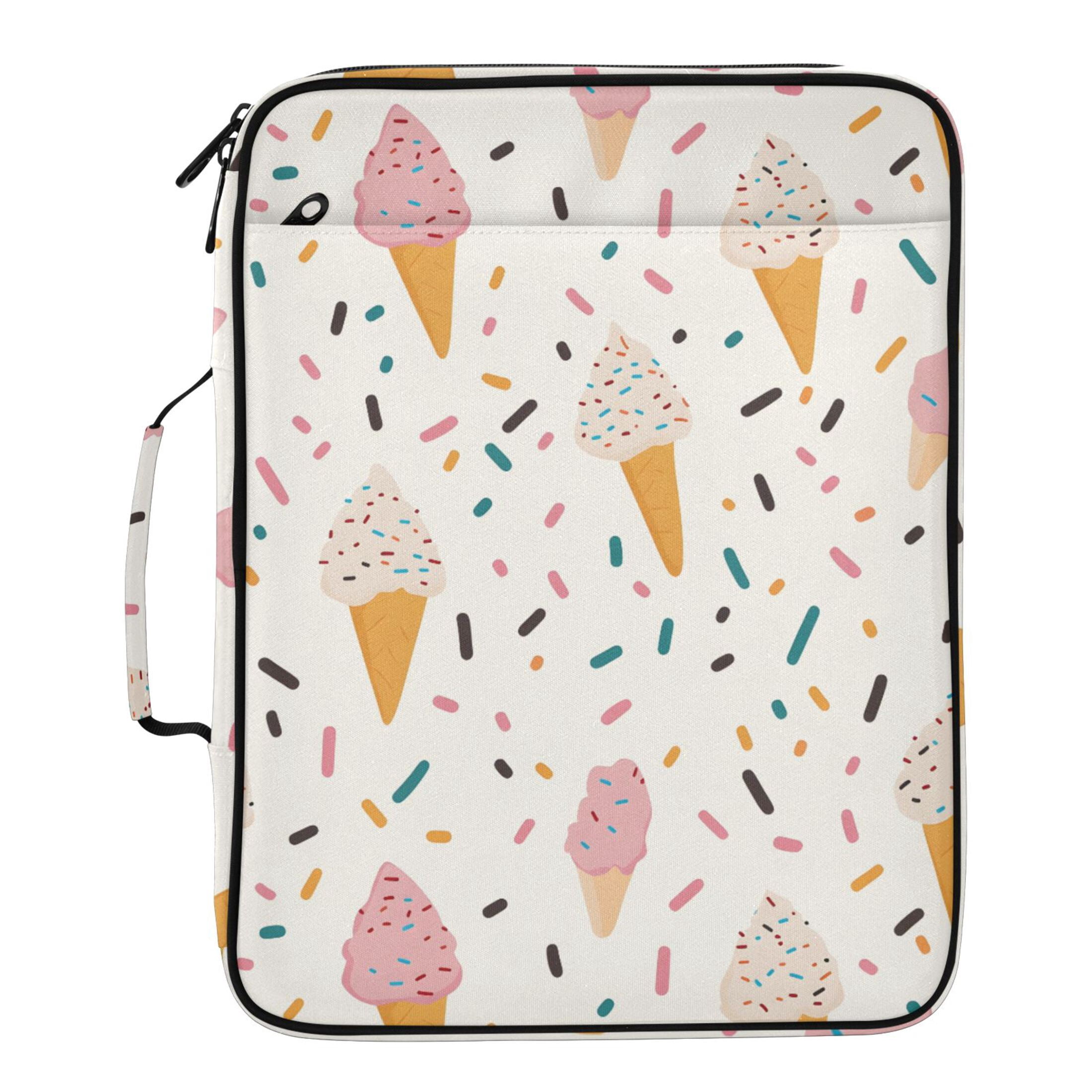 ALAZA Cartoon Ice Cream Pattern Expanding Accordion File Folder 3 Ring ...