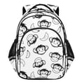 ALAZA Cartoon Monkey Banana-1 School Backpack Elementary Bag Student ...