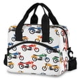 ALAZA Cartoon Motorbikes Insulated Lunch Box Large Reusable Cooler Bag ...