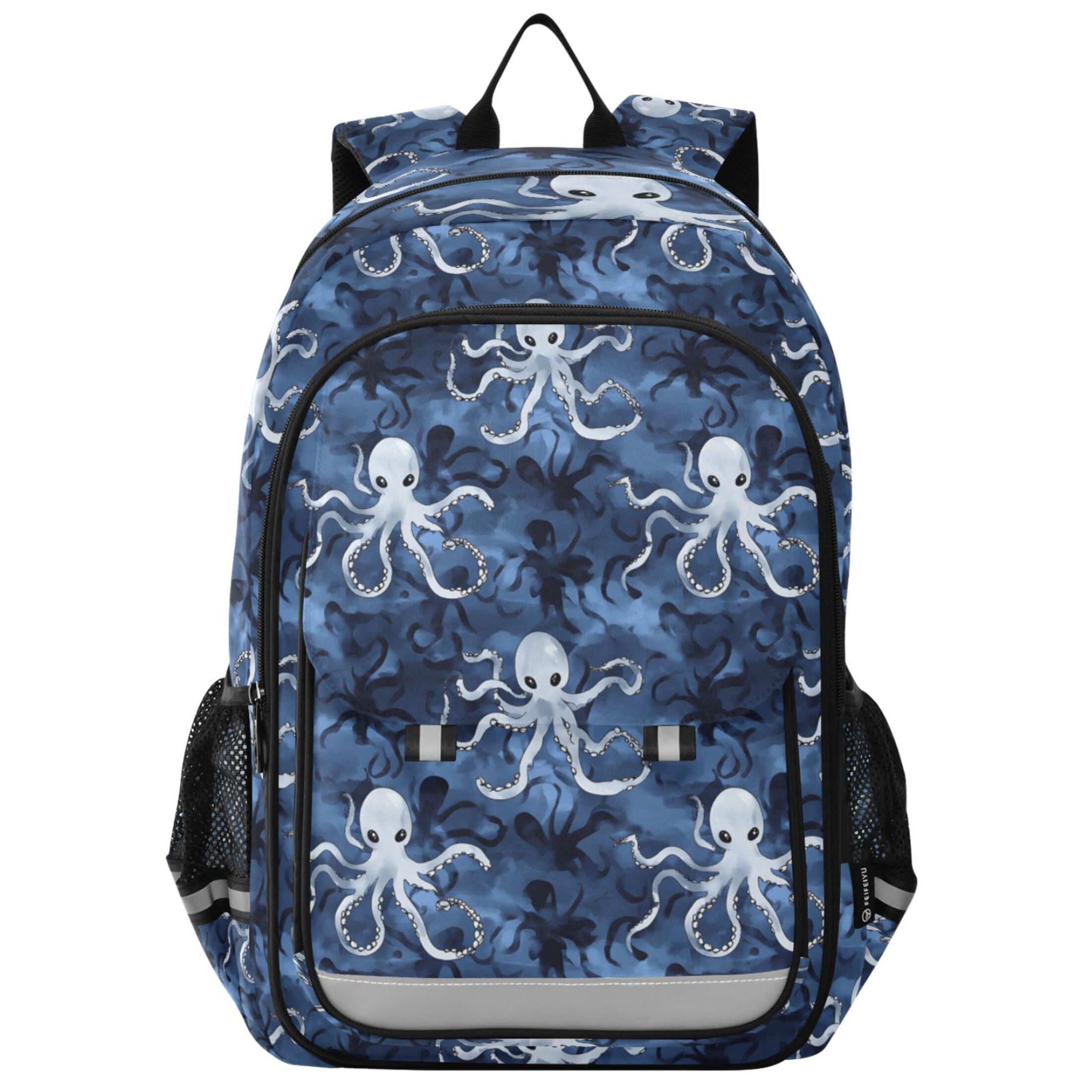 ALAZA Cartoon Octopus Blue Laptop Backpack Purse Travel Bag Casual ...
