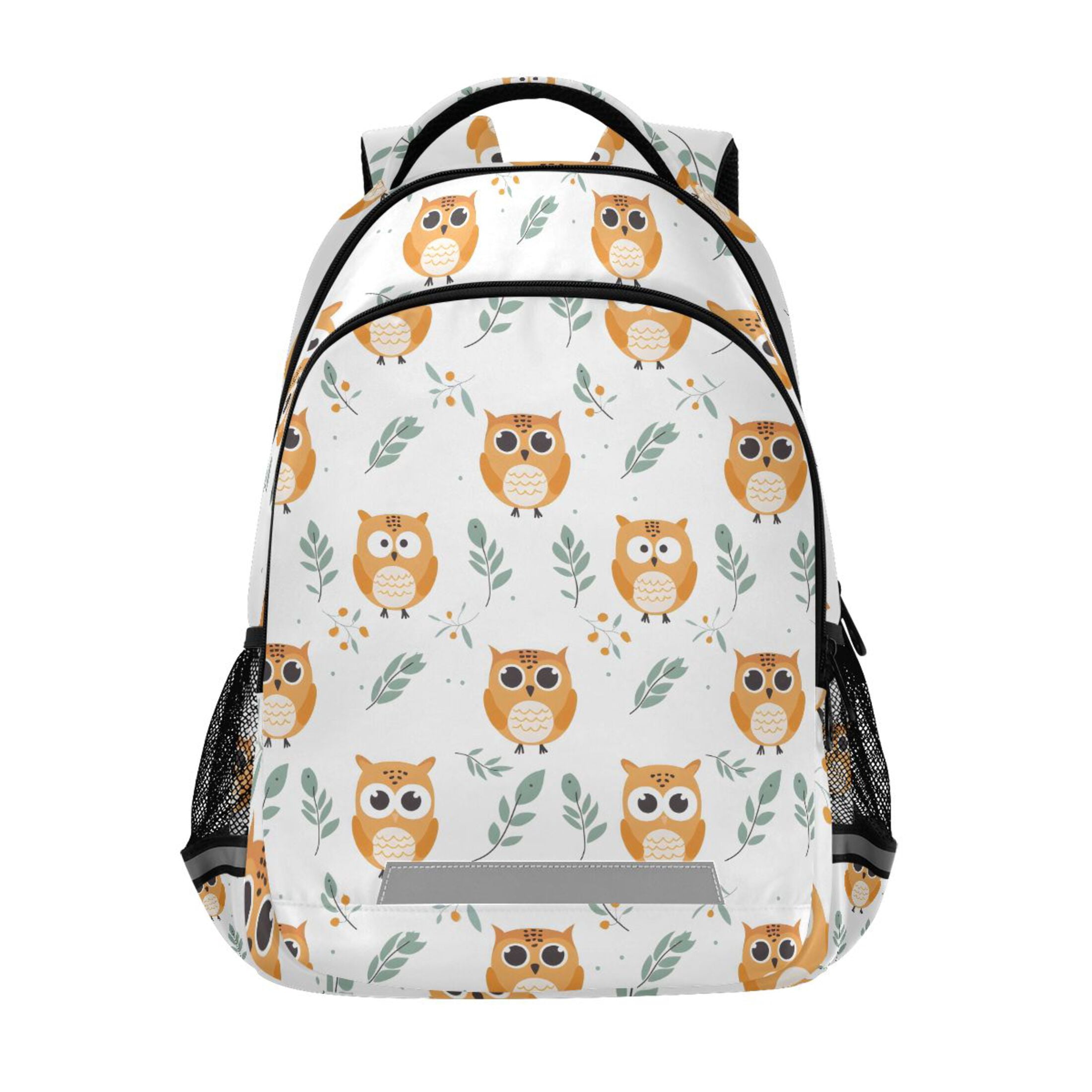 ALAZA Cartoon Owl Leaves Backpack Elementary School Bag Bookbag Travel ...