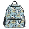 ALAZA Cartoon Pandas Skating Pattern School Backpack Student Bookbag ...