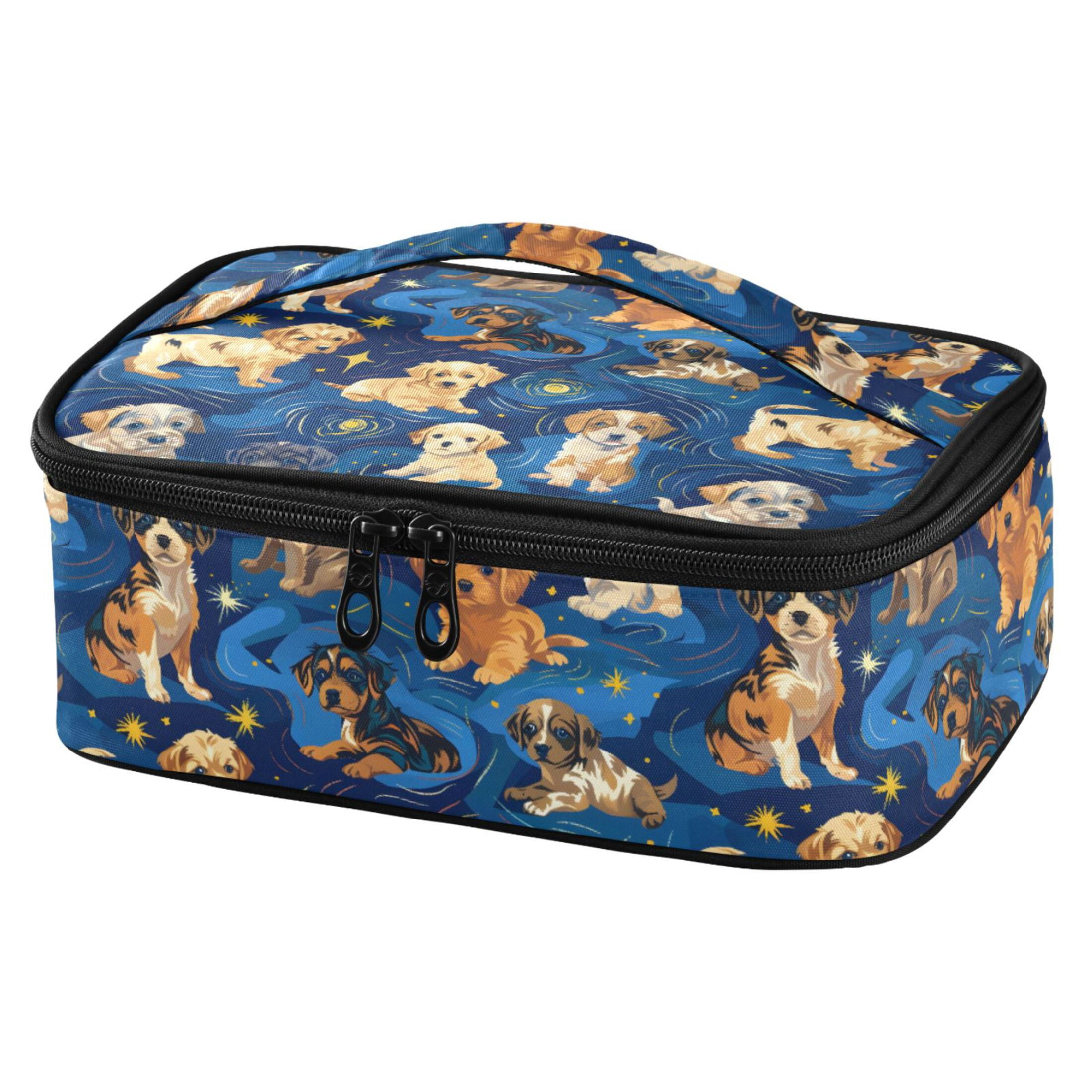 ALAZA Cartoon Puppy Dog Lunch Box Insulated Cooler Tote Bag Reusable ...