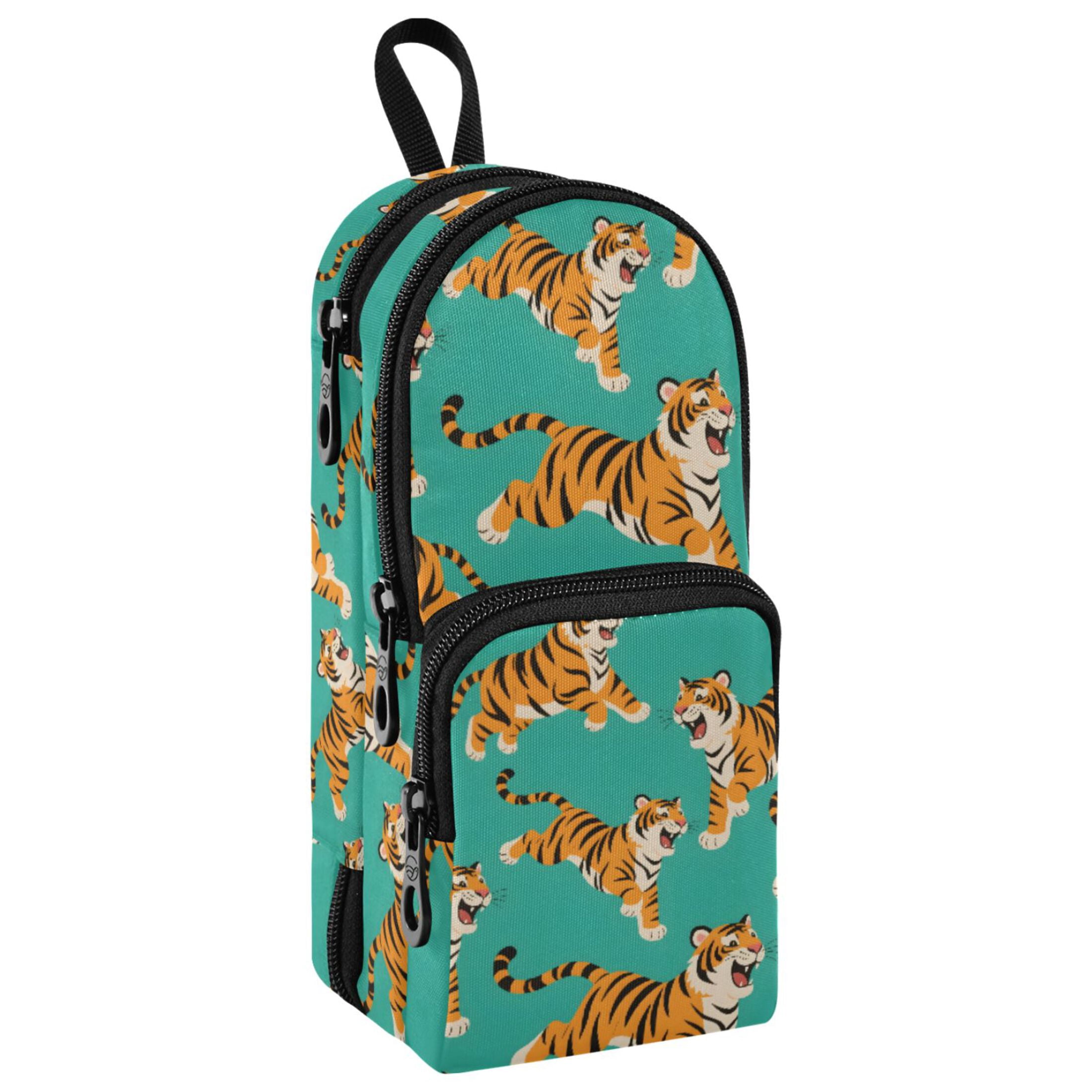 ALAZA Cartoon Tigers Cute Pencil Case Pen Pouch Stationery Organizer ...
