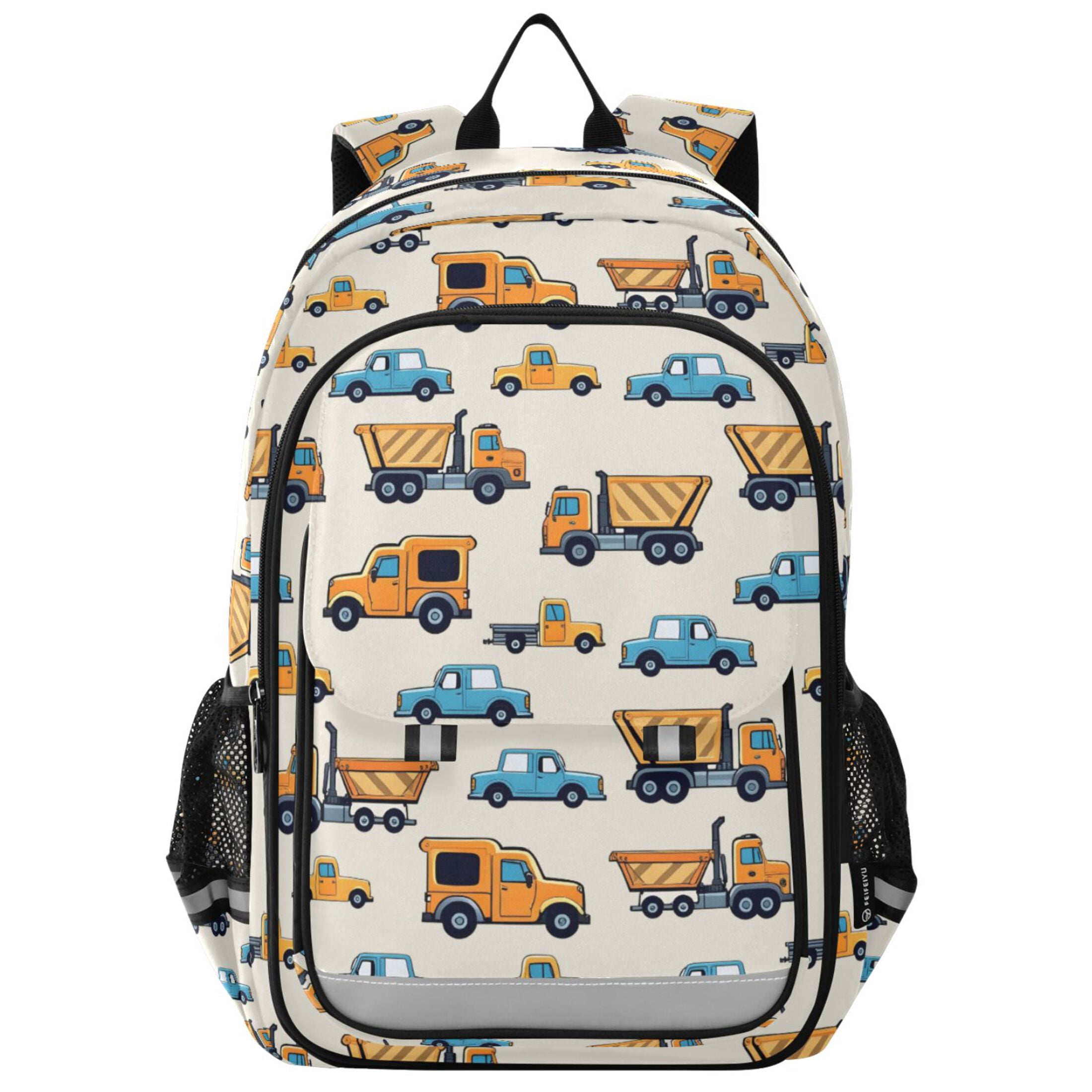 ALAZA Cartoon Truck Cars School Laptop Backpack Travel Bag Casual ...