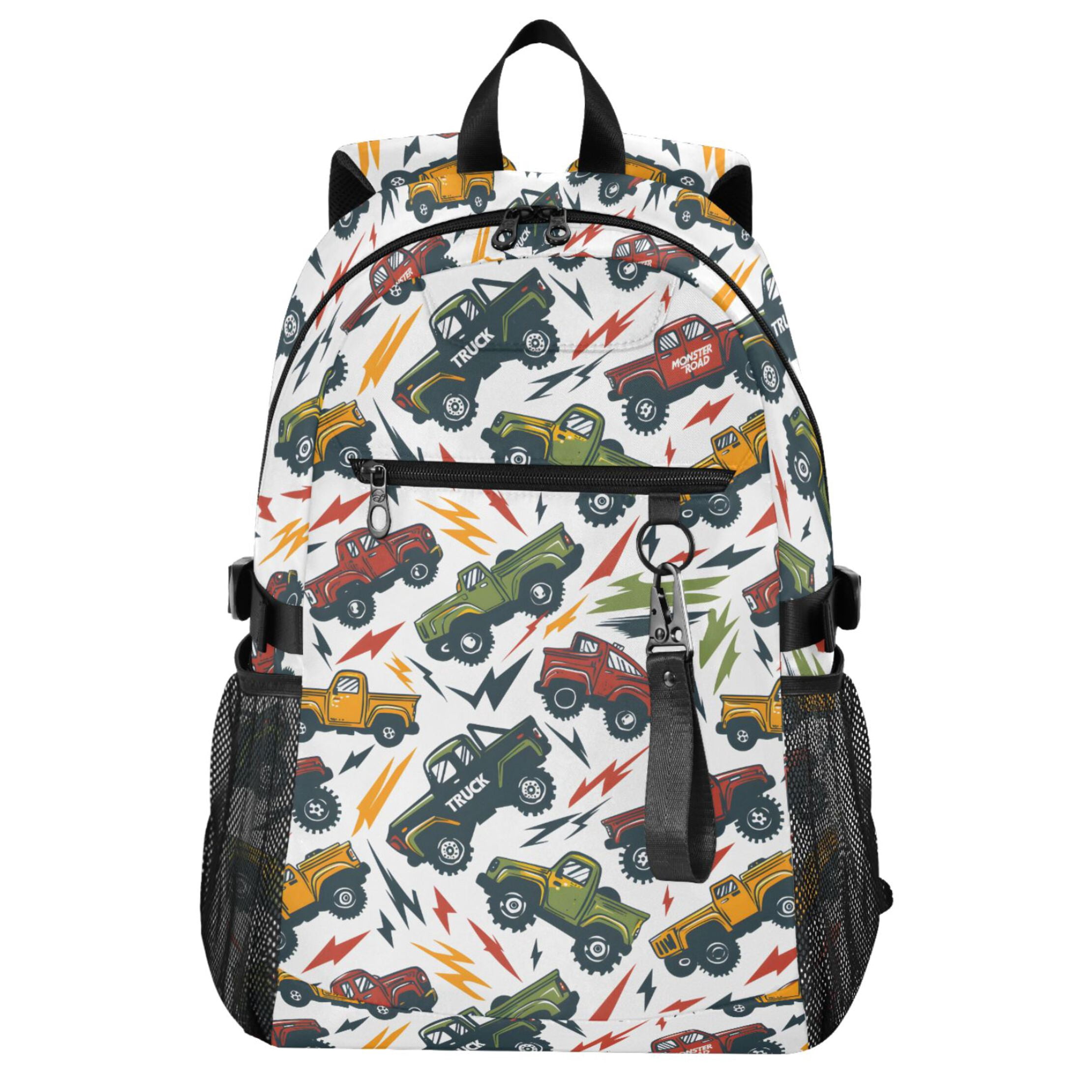 ALAZA Cartoon Trucks Cool Pattern School Backpack Travel Laptop Bag ...