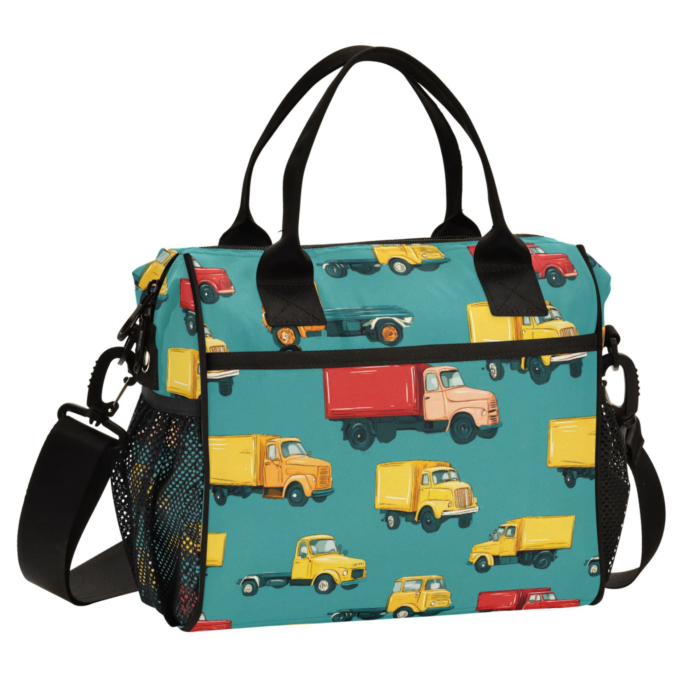 ALAZA Cartoon Trucks Vehicle-t2 Print Cooler Lunch Bag Insulated ...