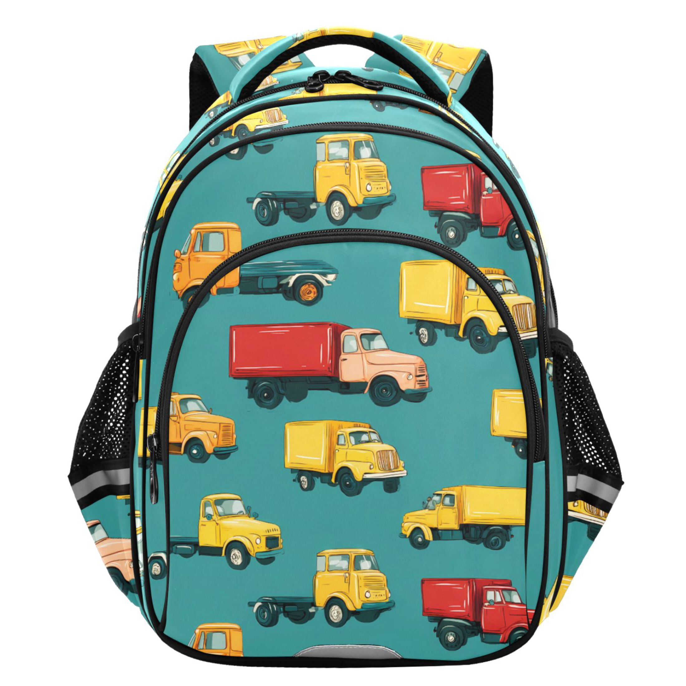 ALAZA Cartoon Trucks Vehicle-t2 School Backpack Elementary Bag Student ...