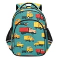ALAZA Cartoon Trucks Vehicle-t2 School Backpack Elementary Bag Student ...