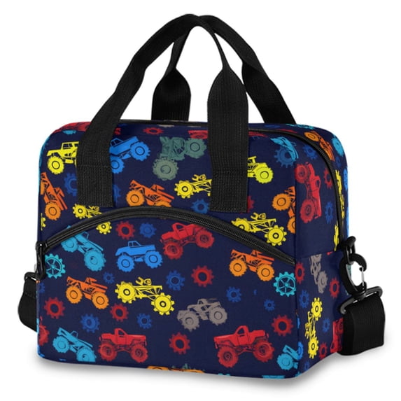 ALAZA Cartoon Trucks Vehicle-t5 Insulated Lunch Box Large Reusable ...
