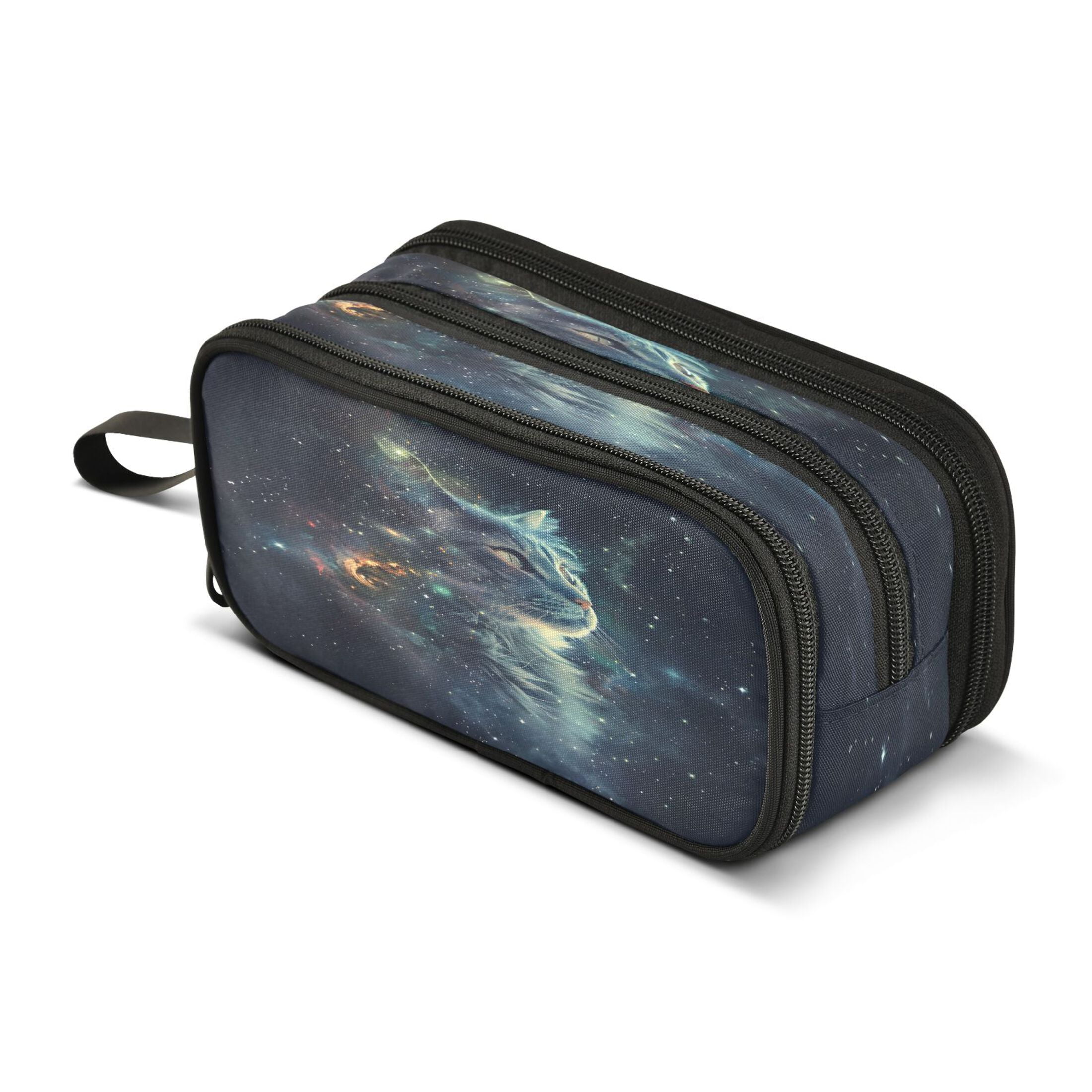ALAZA Cat Starry Sky Pencil Case Bag 3 Compartment Pen Pouch Large ...