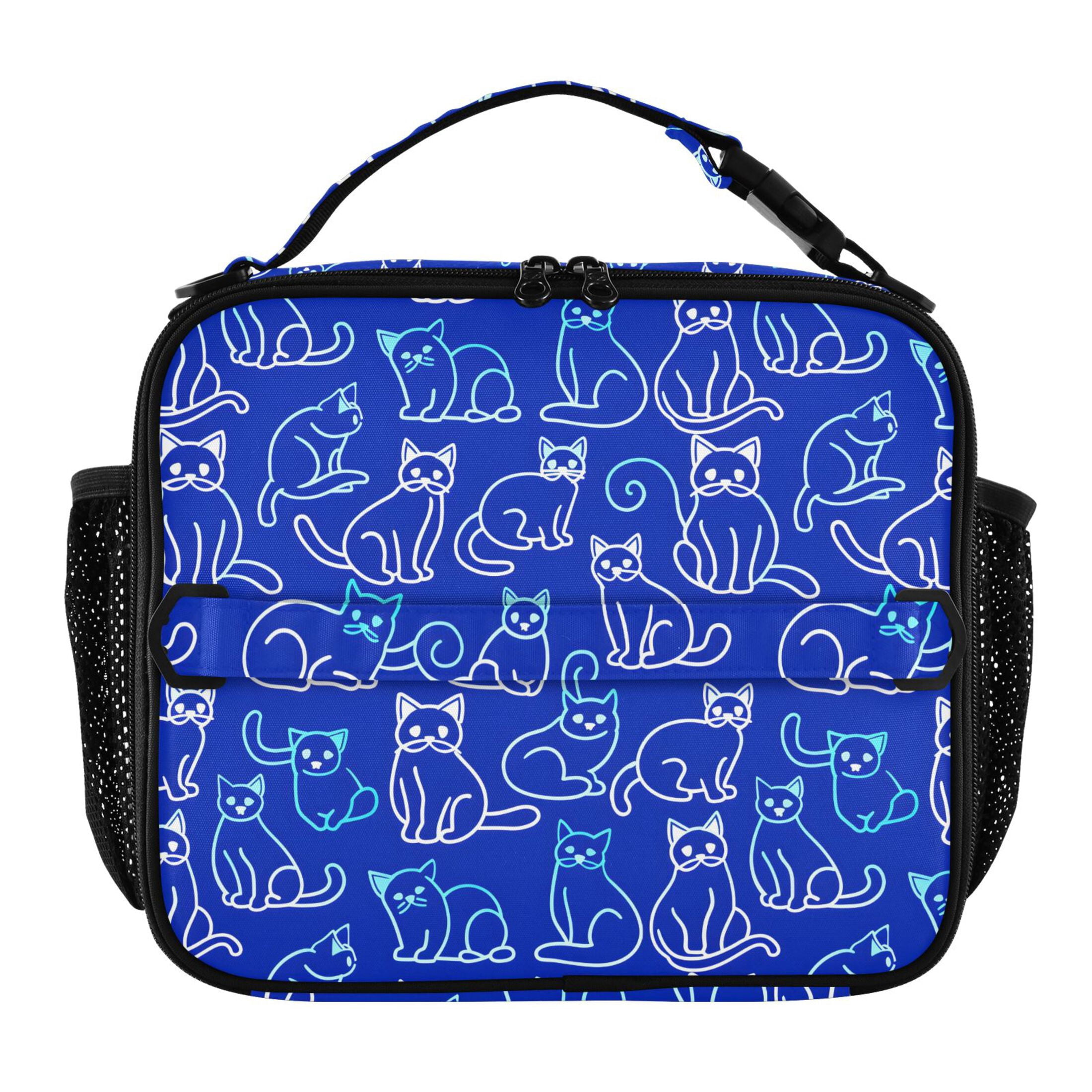 ALAZA Cats Art Line Lunch Box Insulated Lunch Bag Cooler Tote with ...