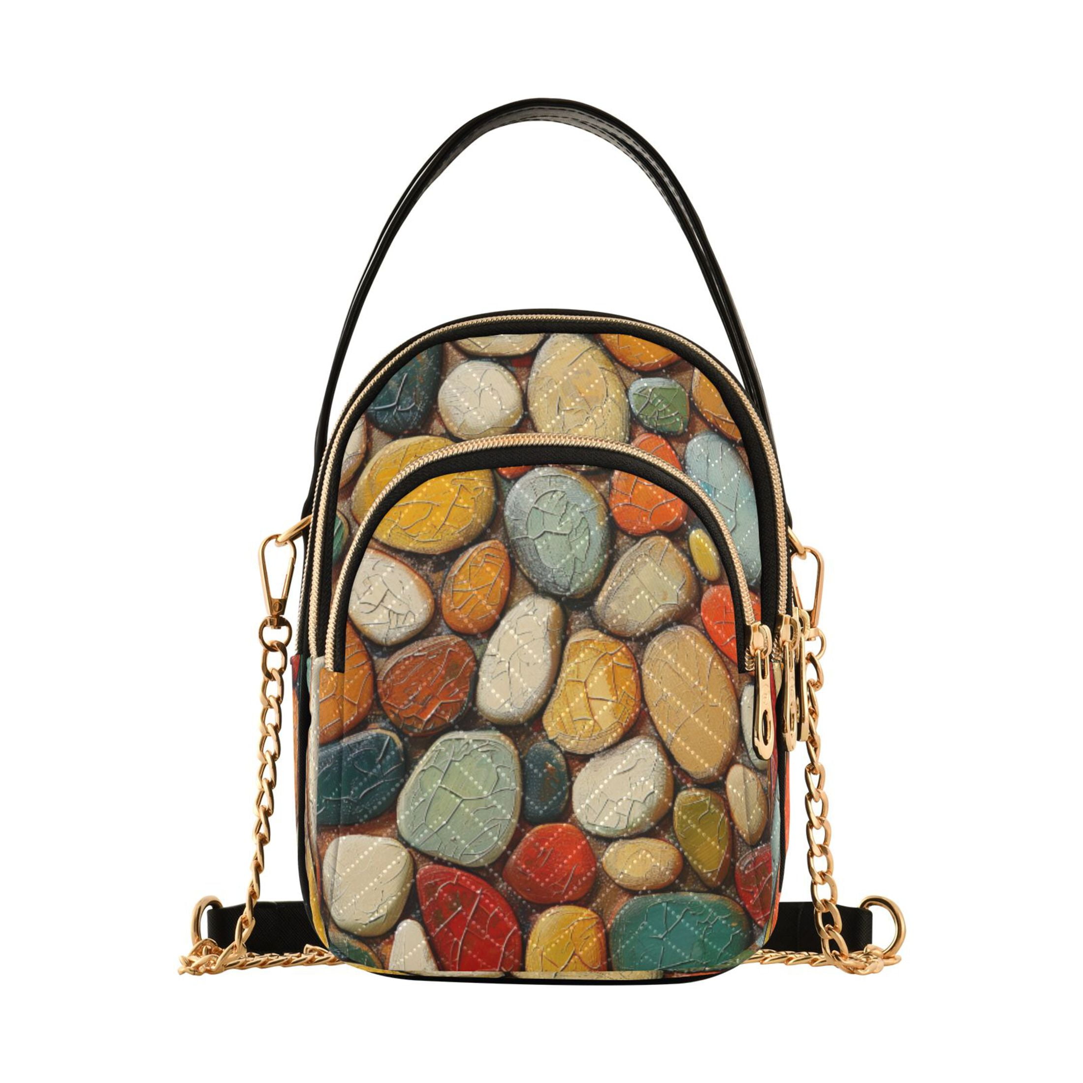 ALAZA Chain Crossbody Bags for Women Abstract Stones Art Shoulder ...