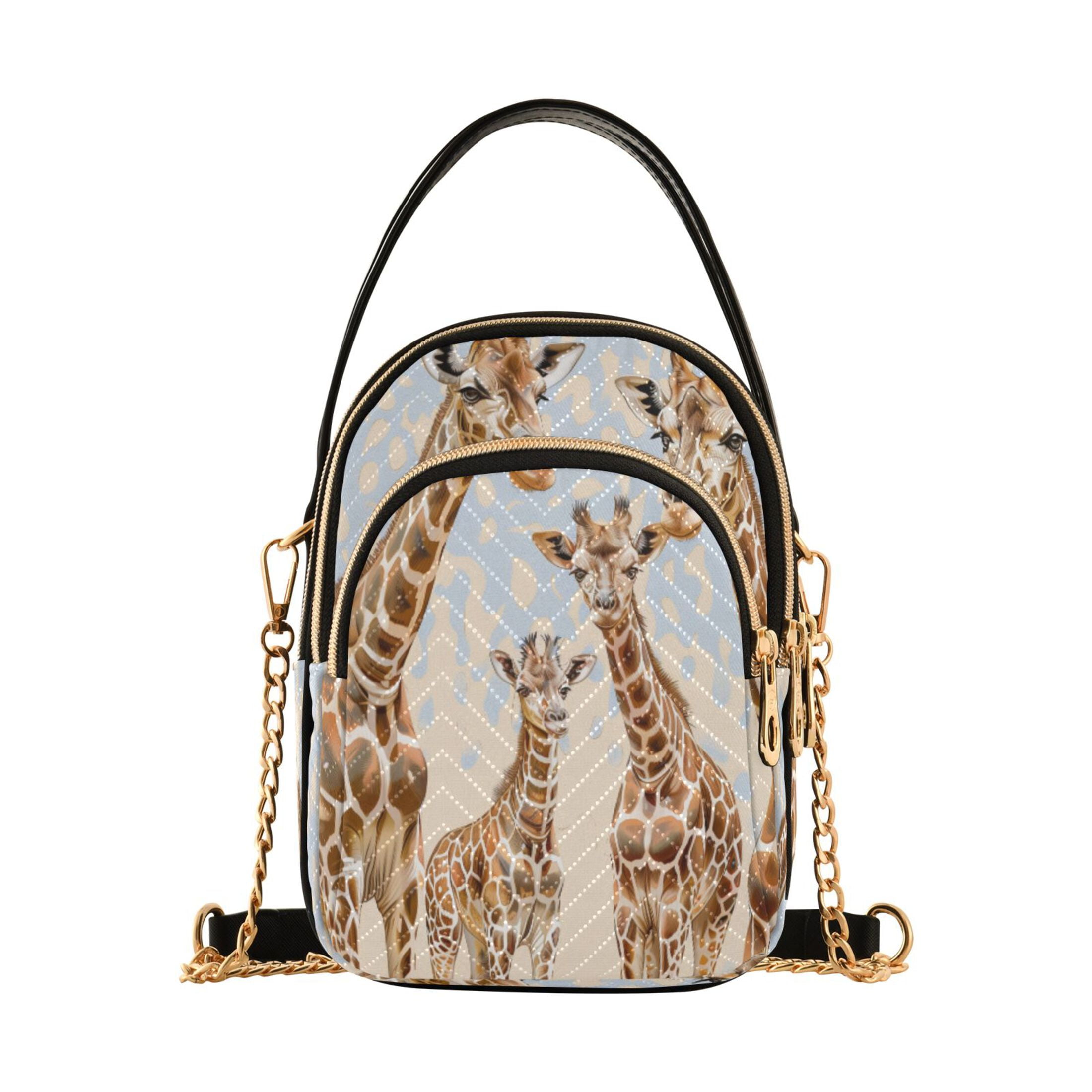 ALAZA Chain Crossbody Bags for Women Giraffe Family Shoulder Handbag ...