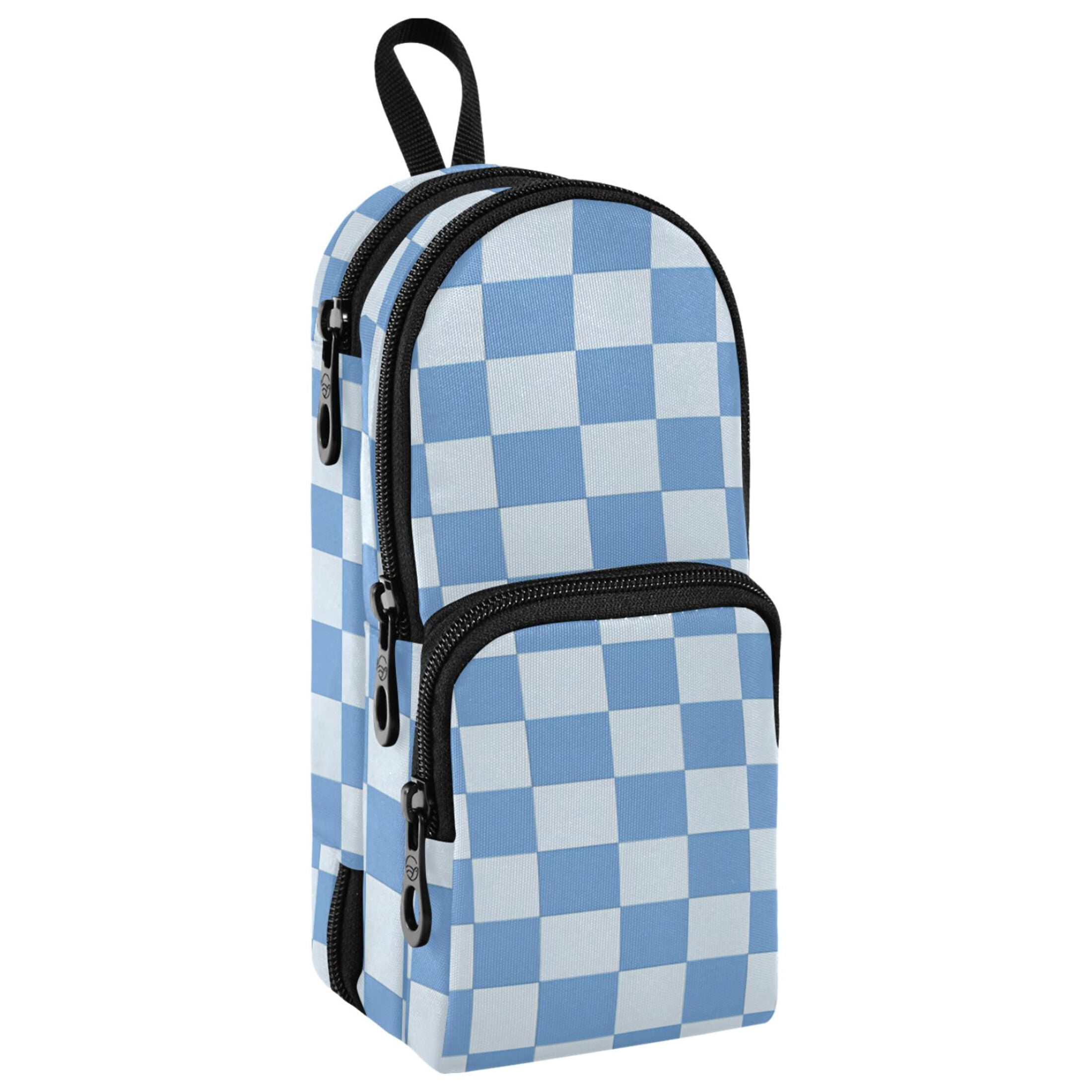 ALAZA Checkered Grid-t7 Pencil Case Pen Pouch Stationery Organizer Bag ...