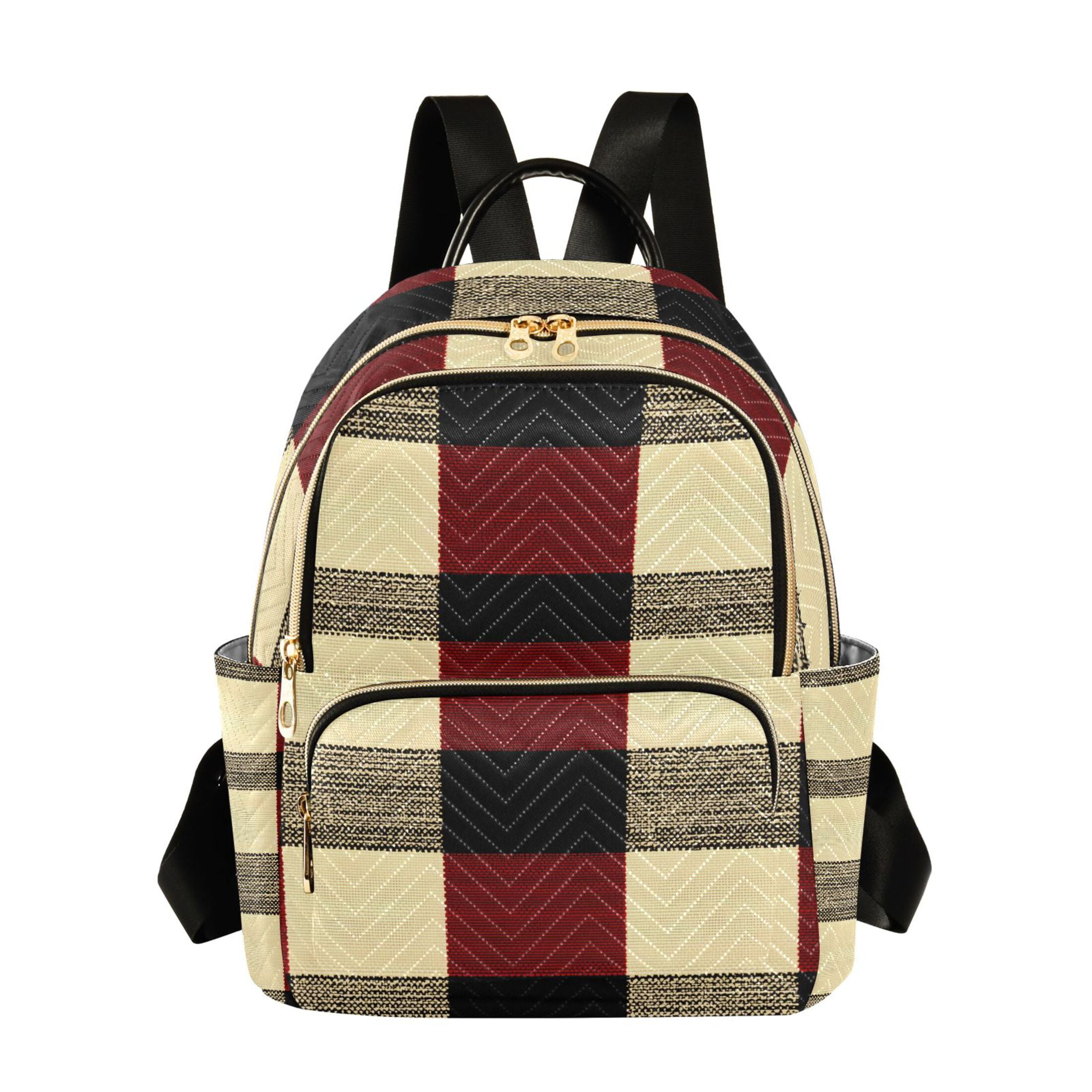 ALAZA Checkered Grid-z6 Womens Travel Laptop Backpack Large Daypack ...