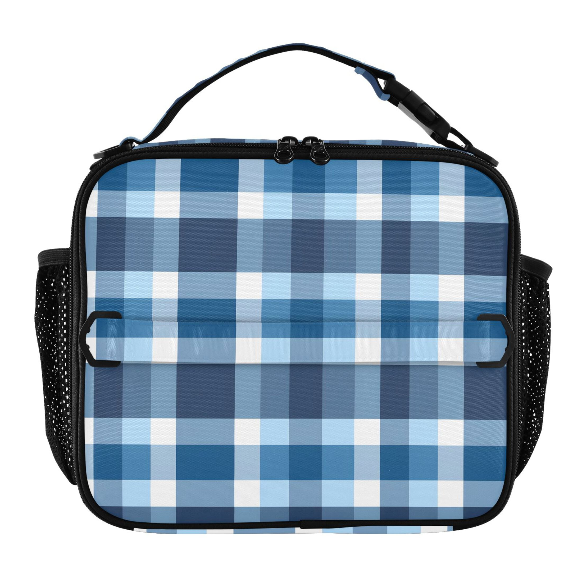 ALAZA Checkered Pattern Lunch Box Insulated Lunch Bag Cooler Tote with ...