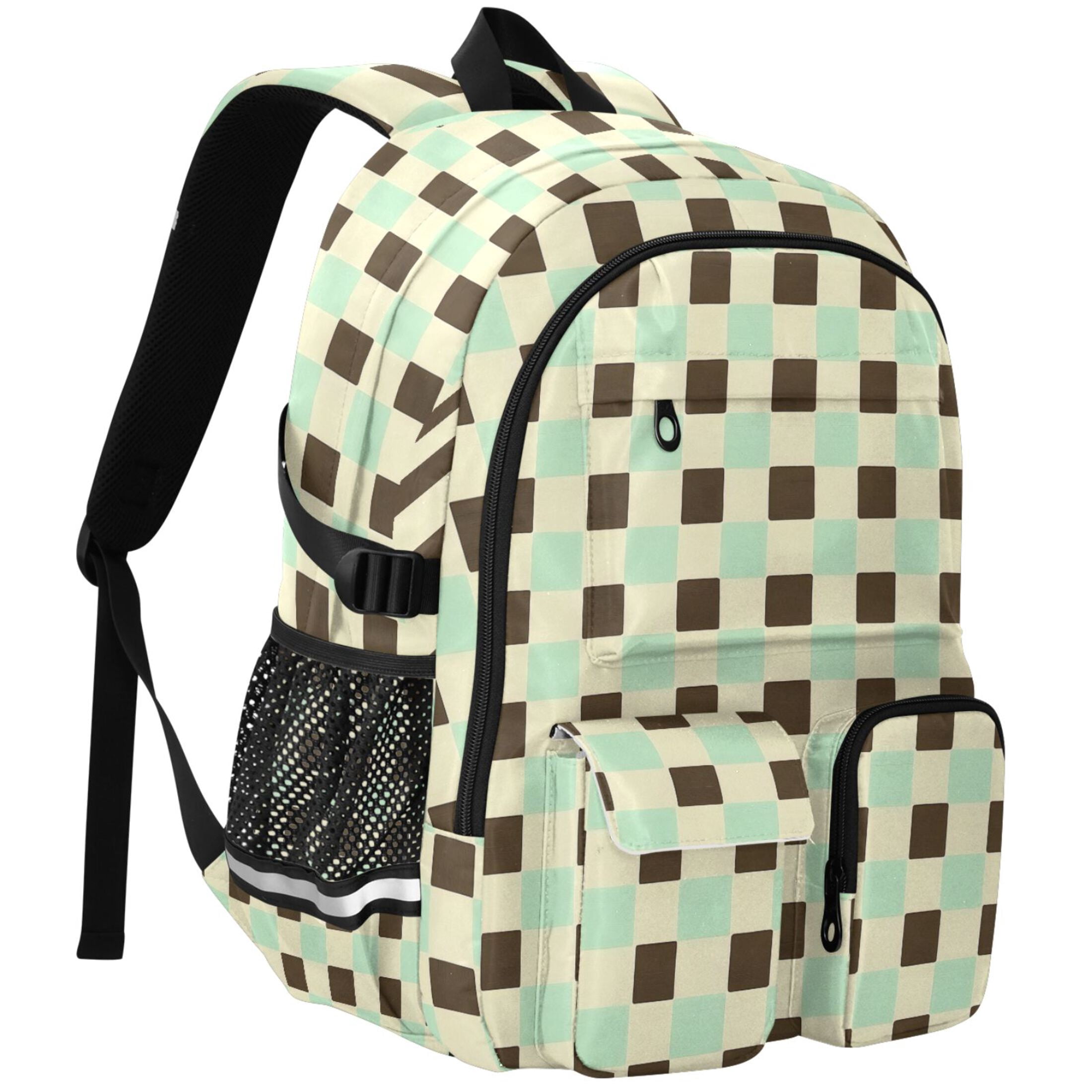 ALAZA Checkered-h8 Print Student Backpack School Bookbag Large Laptop ...