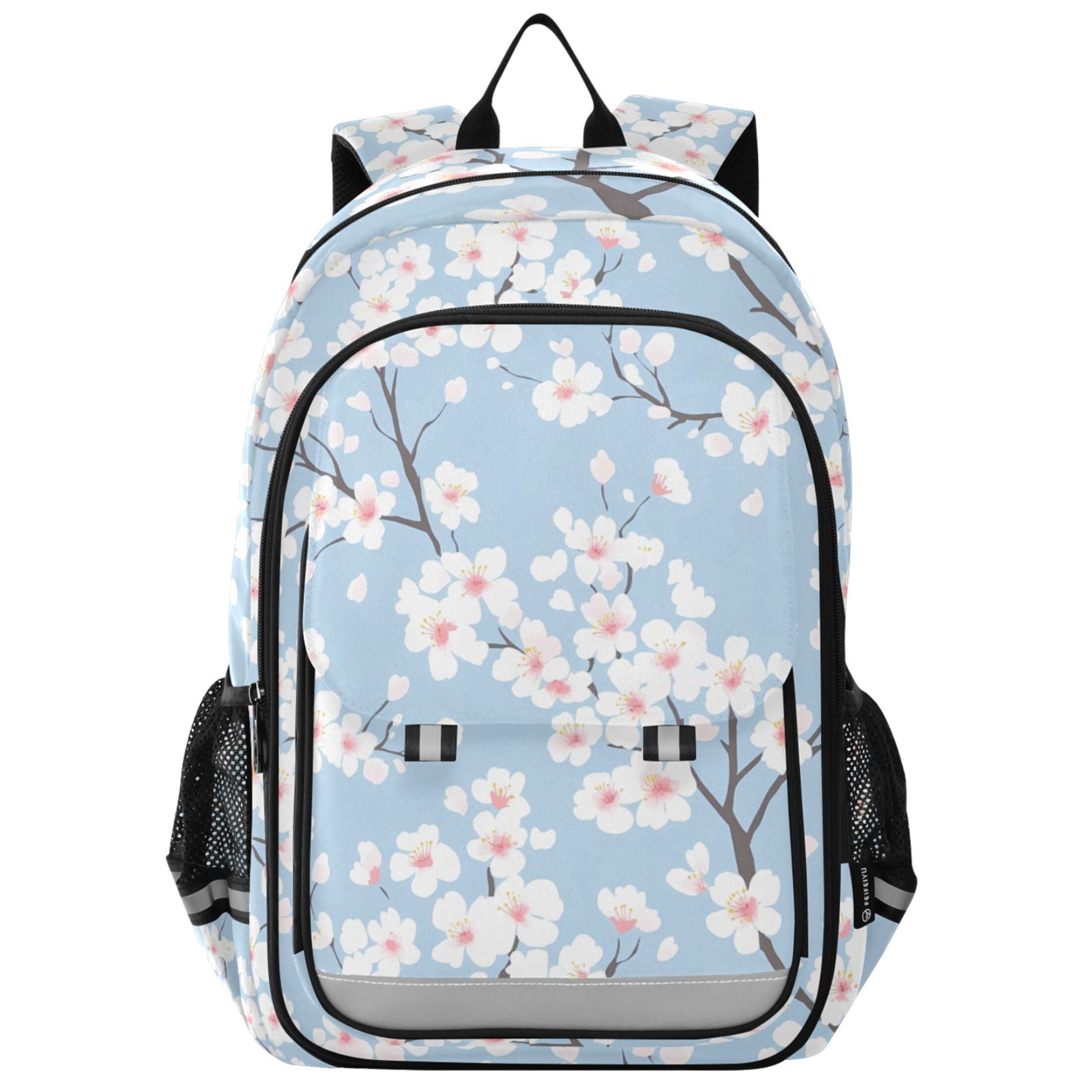 ALAZA Cherry Blossom Blue Laptop Backpack Purse Travel Bag Casual ...