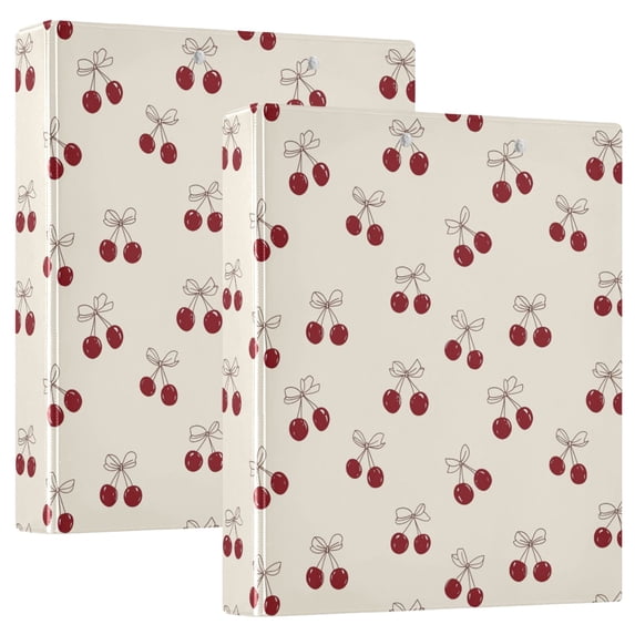 ALAZA Cherry Bows Hardcover 3 Ring Binder 1.5" D-Rings with Interior ...