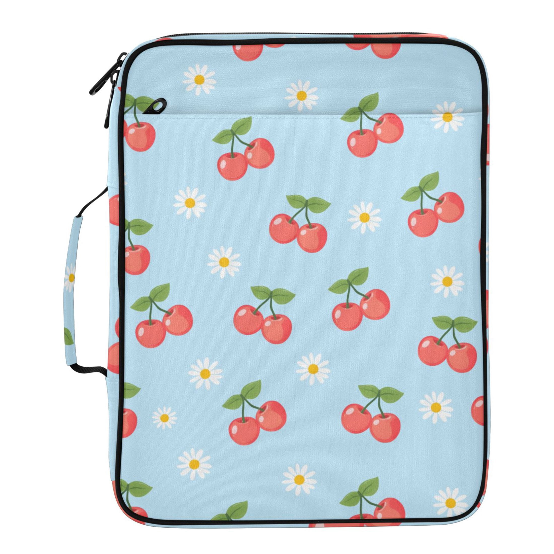 ALAZA Cherry Daisy Floral Pattern Expanding Accordion File Folder 3 ...
