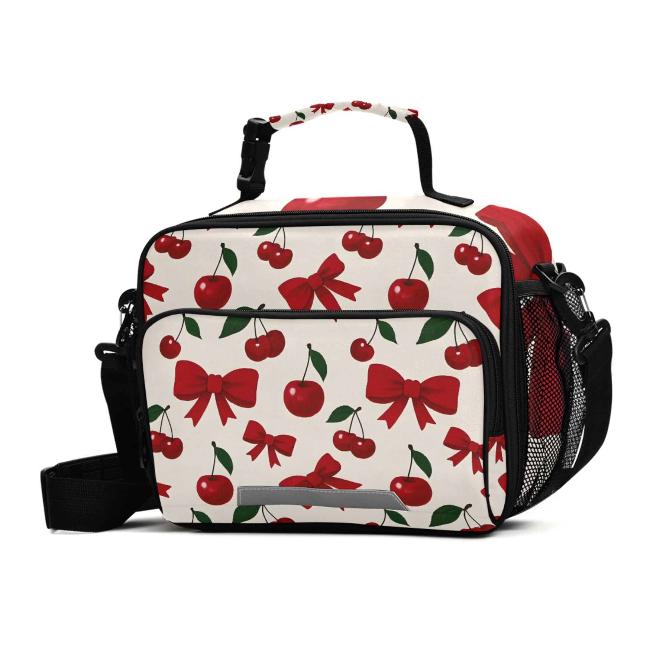 ALAZA Cherry Fruits Bow Lunch Box Insulated Cooler Bag Reusable Tote ...