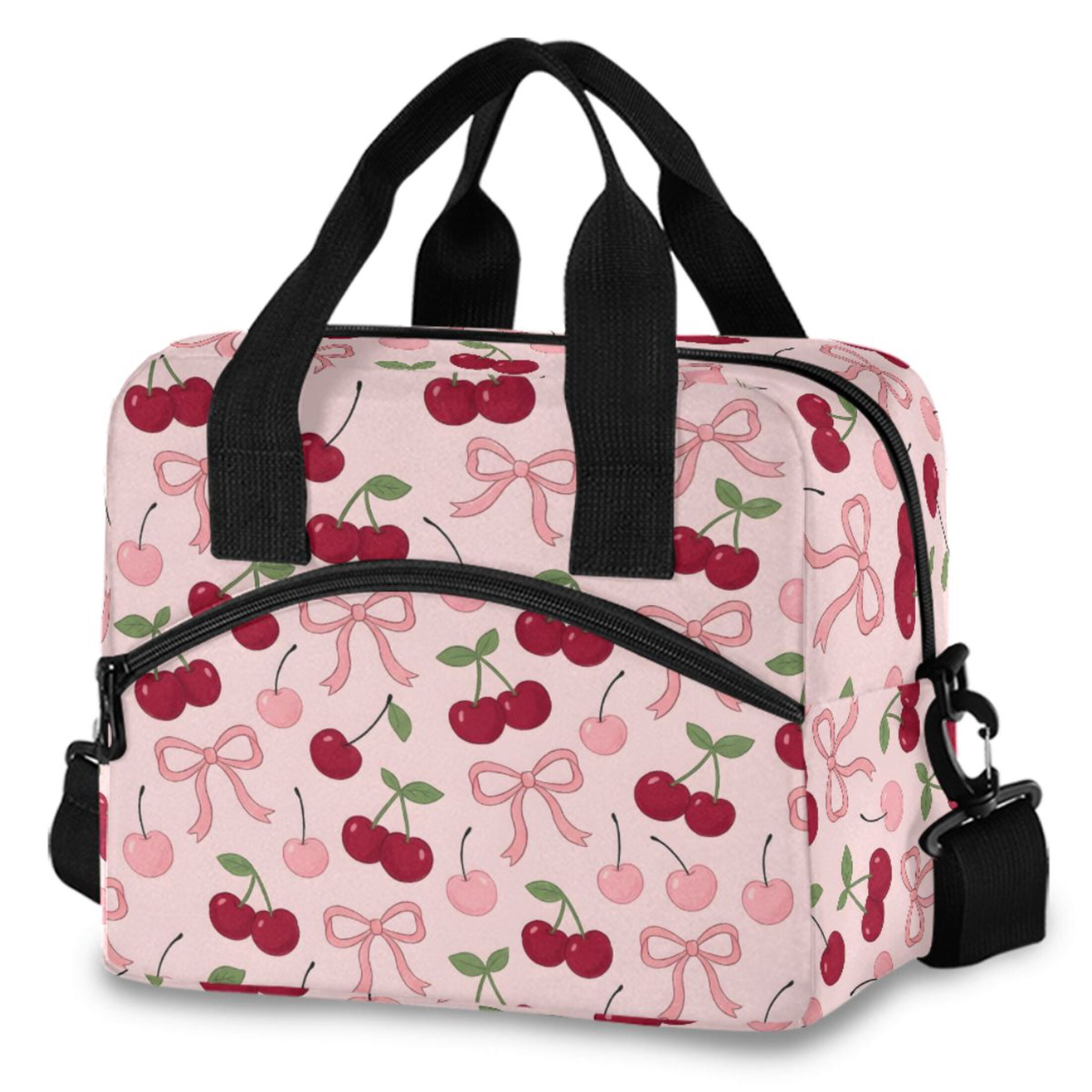 ALAZA Cherry and Bows Insulated Lunch Box Large Reusable Cooler Bag ...