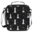 ALAZA Chess Pattern Lunch Box Insulated Cooler Lunch Bag with Shoulder ...