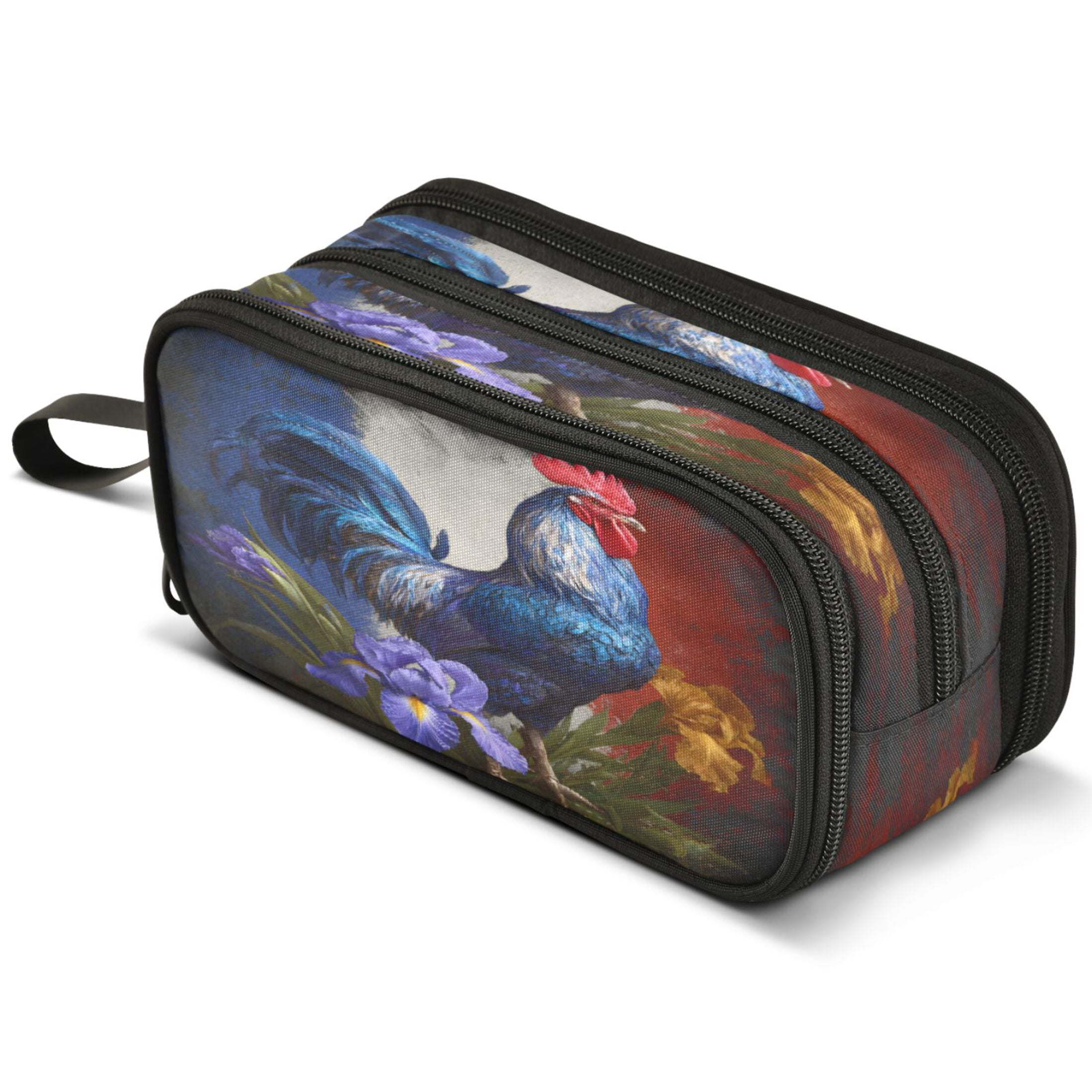 ALAZA Chicken Flowers Pencil Case Bag Large 3 Compartment Pen Pouch ...