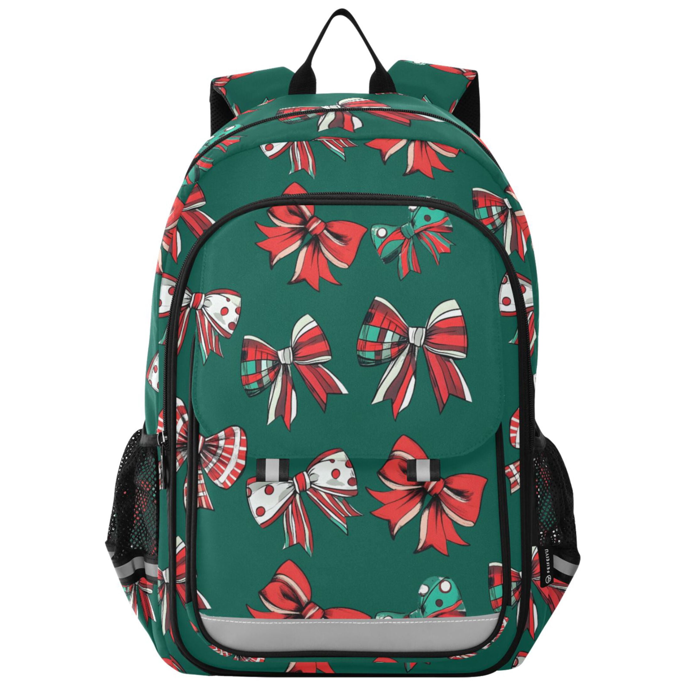 ALAZA Christmas Bows School Laptop Backpack Travel Bag Casual Student ...