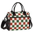 ALAZA Christmas Checkered Grid Print Cooler Lunch Bag Insulated ...