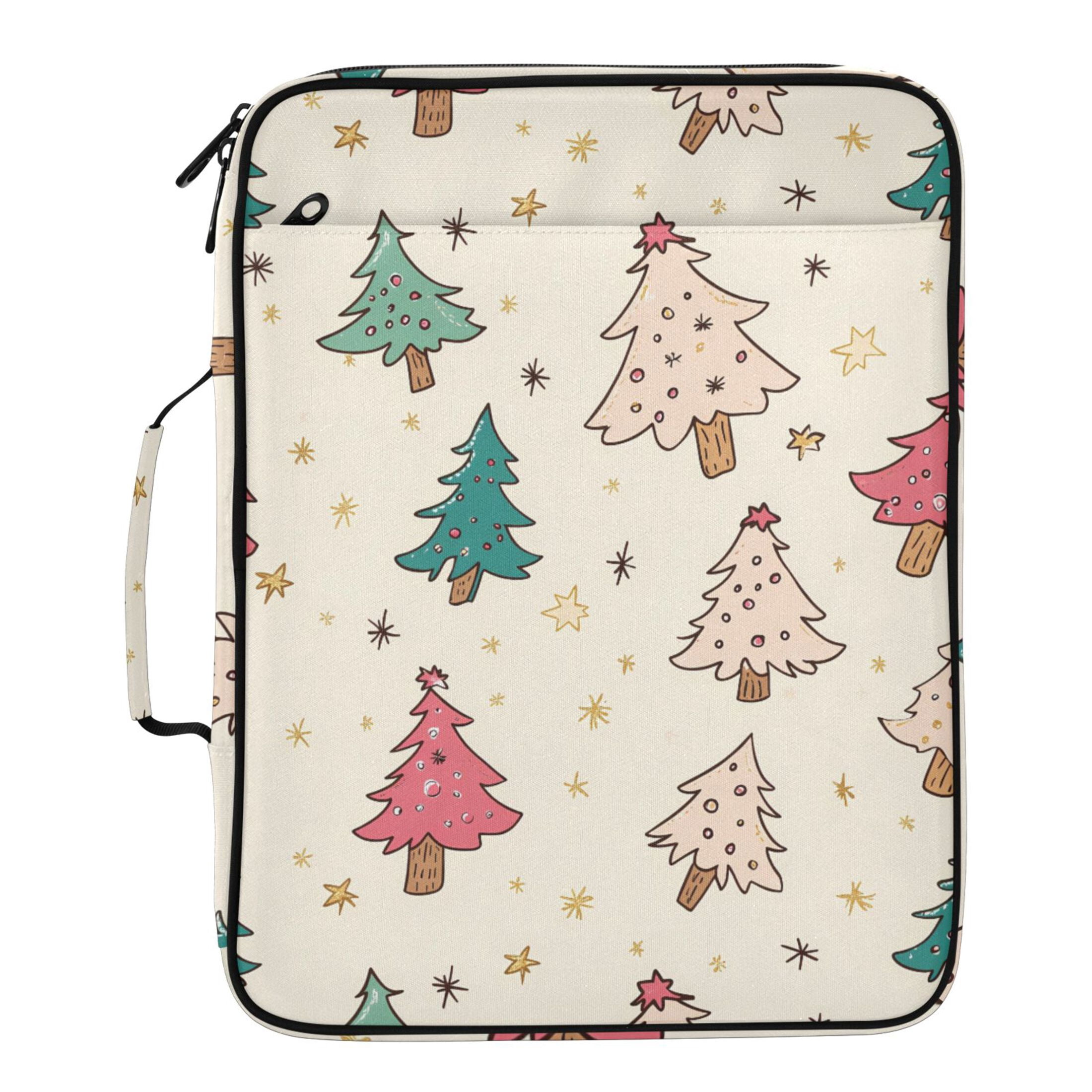 ALAZA Christmas Cute Trees Pattern Expanding Accordion File Folder 3 ...