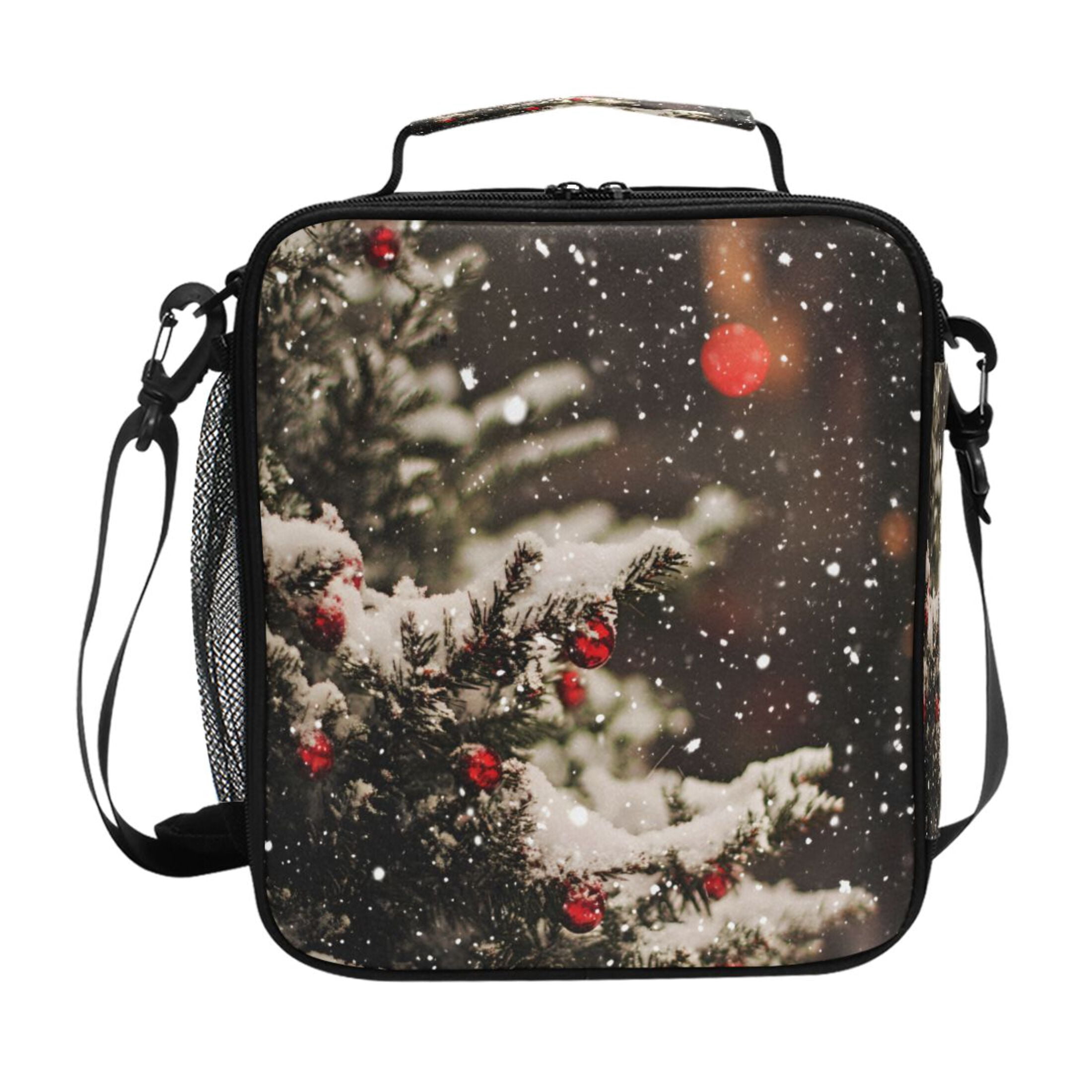 ALAZA Christmas Snow Lunch Box Insulated Lunch Bag Reusable Thermal ...
