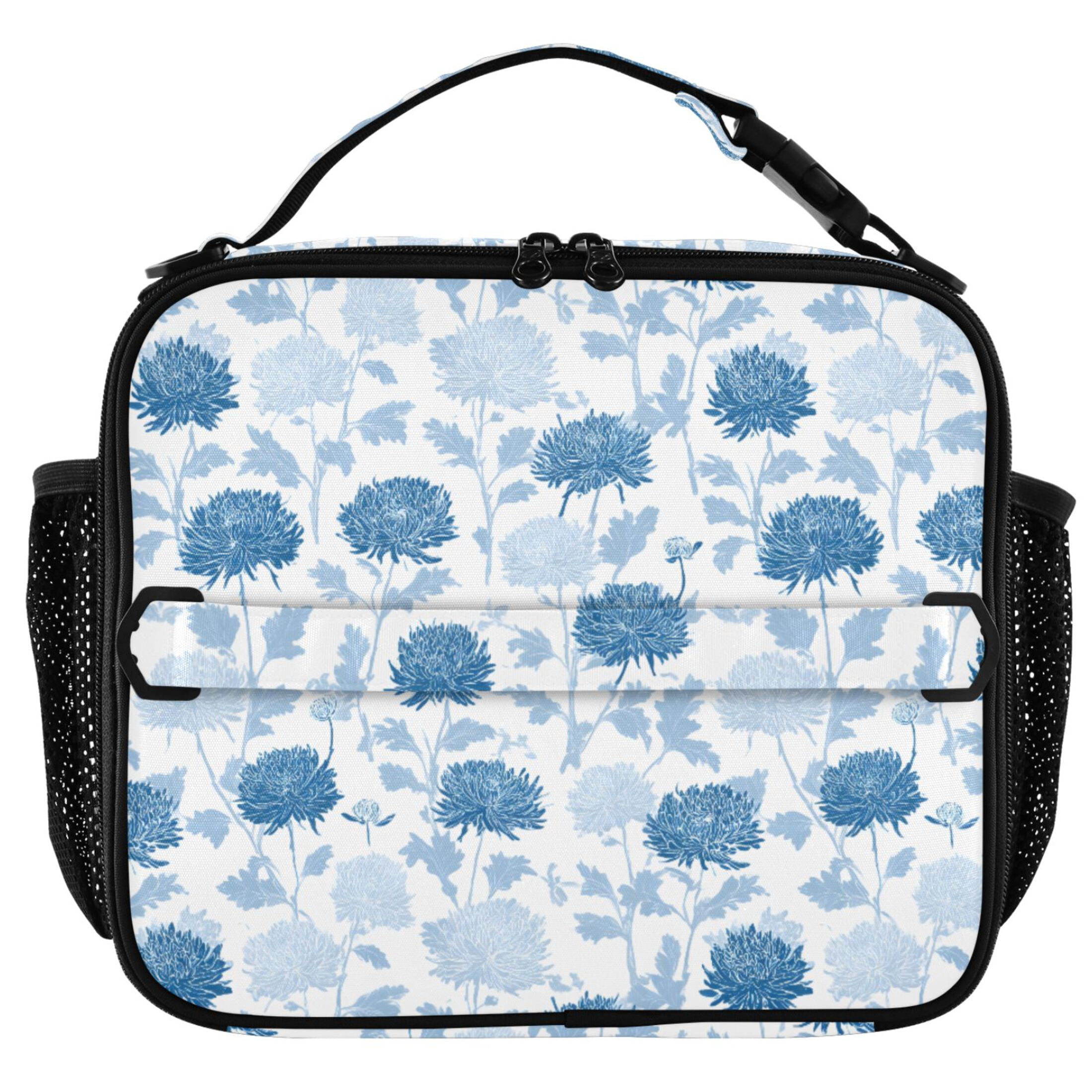 ALAZA Chrysanthemum Flower Insulated Lunch Box Lunch Bag Cooler Tote ...