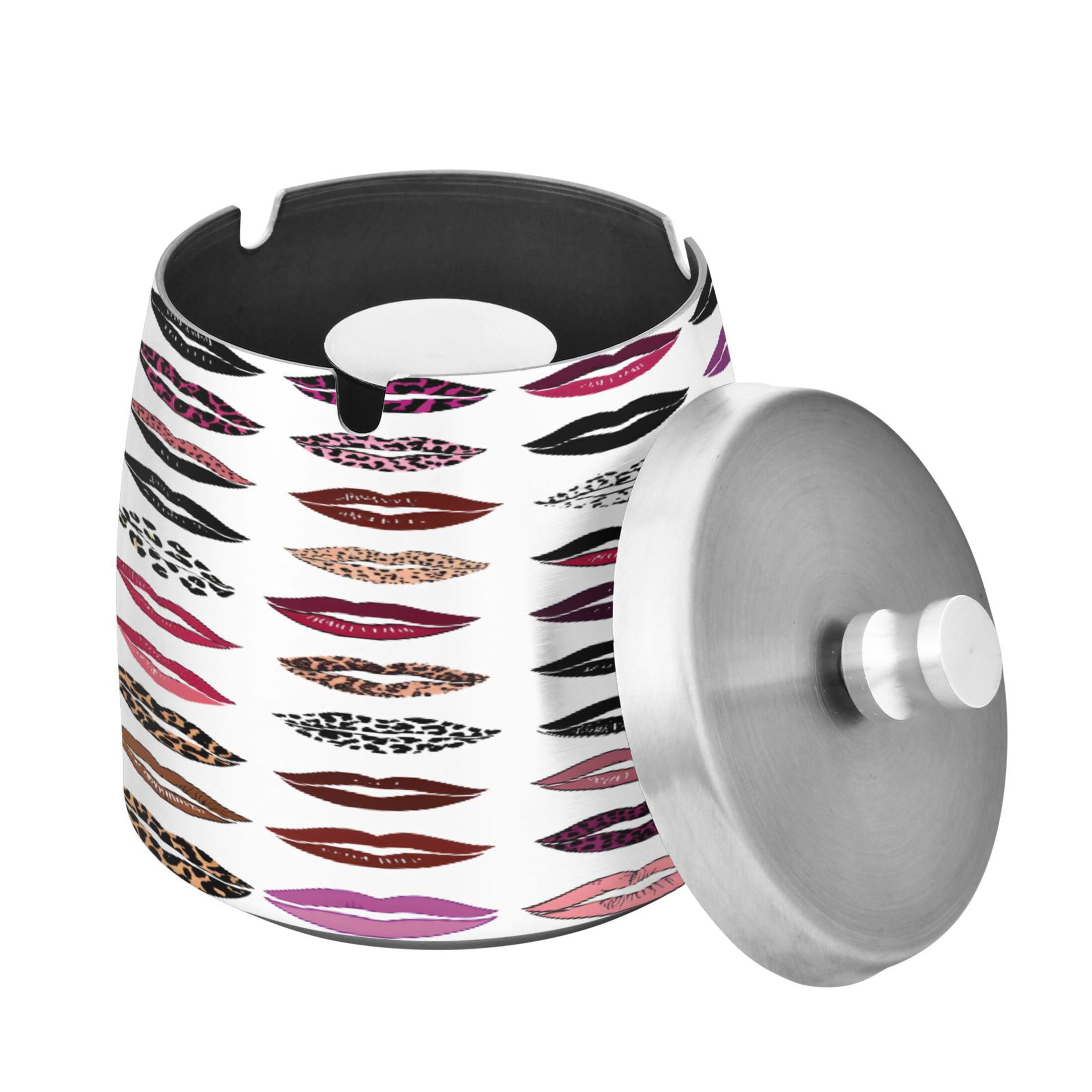 ALAZA Cigar Ashtray with Lid Mouth Pattern Ash Tray for Cigarettes ...