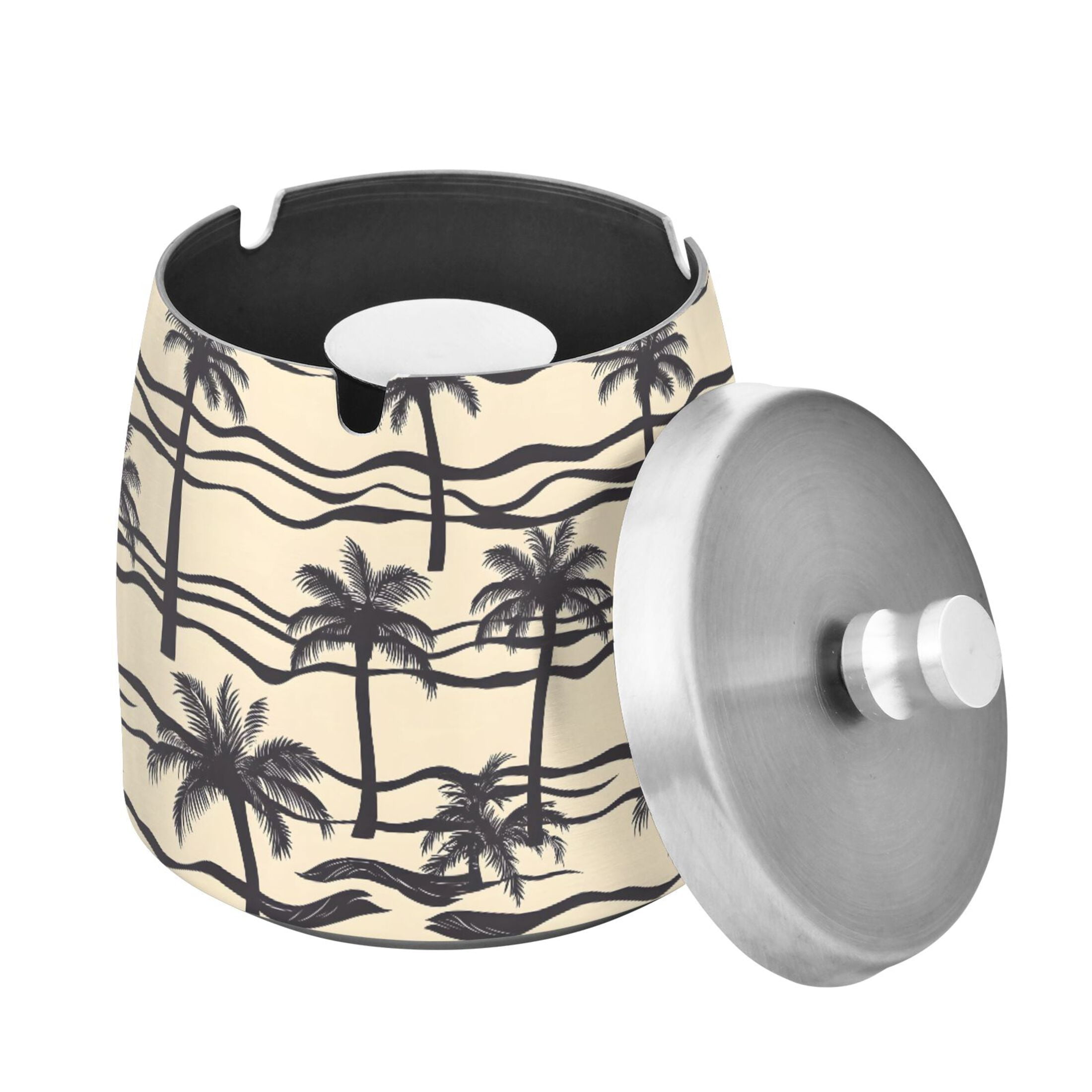 ALAZA Cigar Ashtray with Lid Palm Tree-a5 Ash Tray for Cigarettes ...