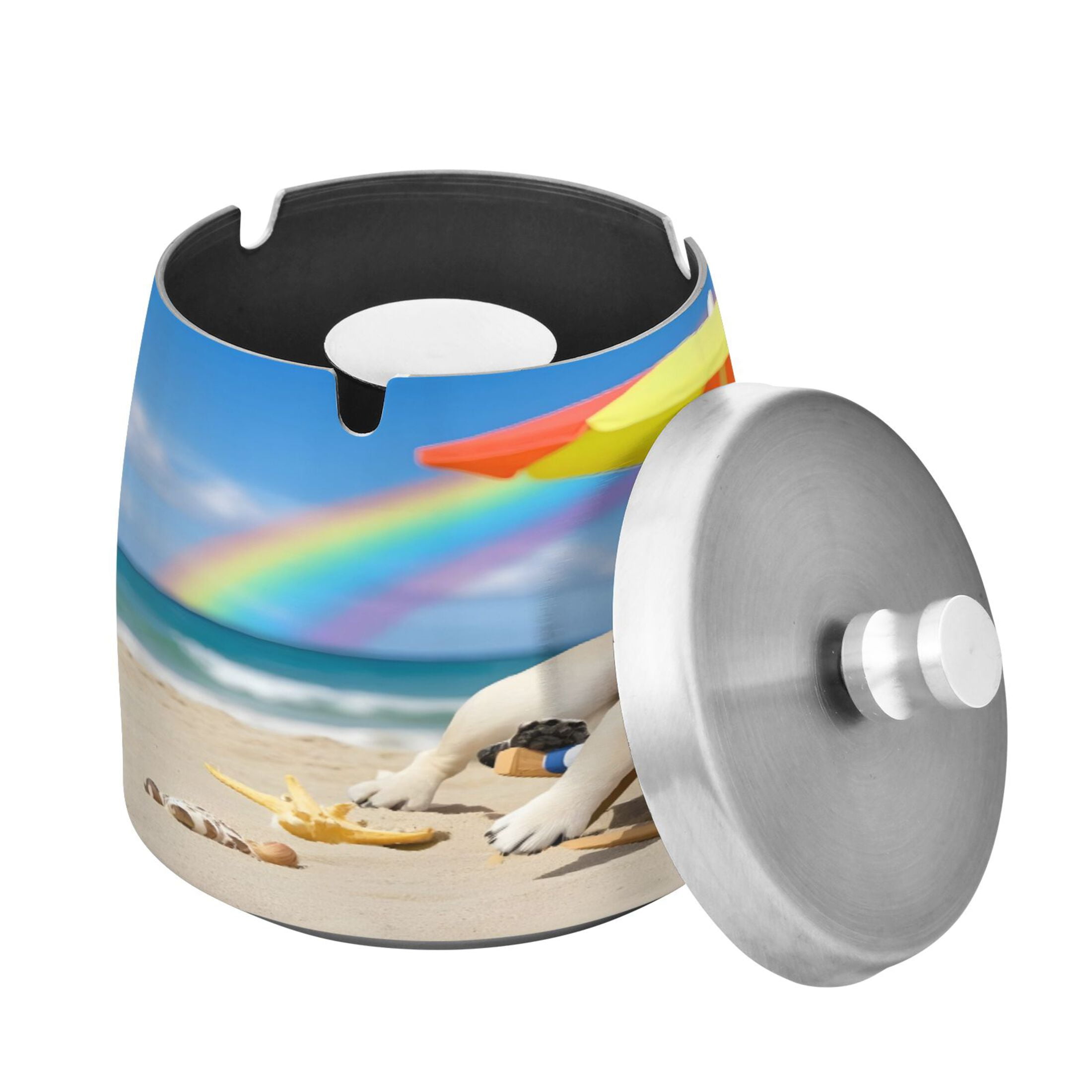 ALAZA Cigar Ashtray with Lid Pug Dog Beach Ash Tray for Cigarettes ...