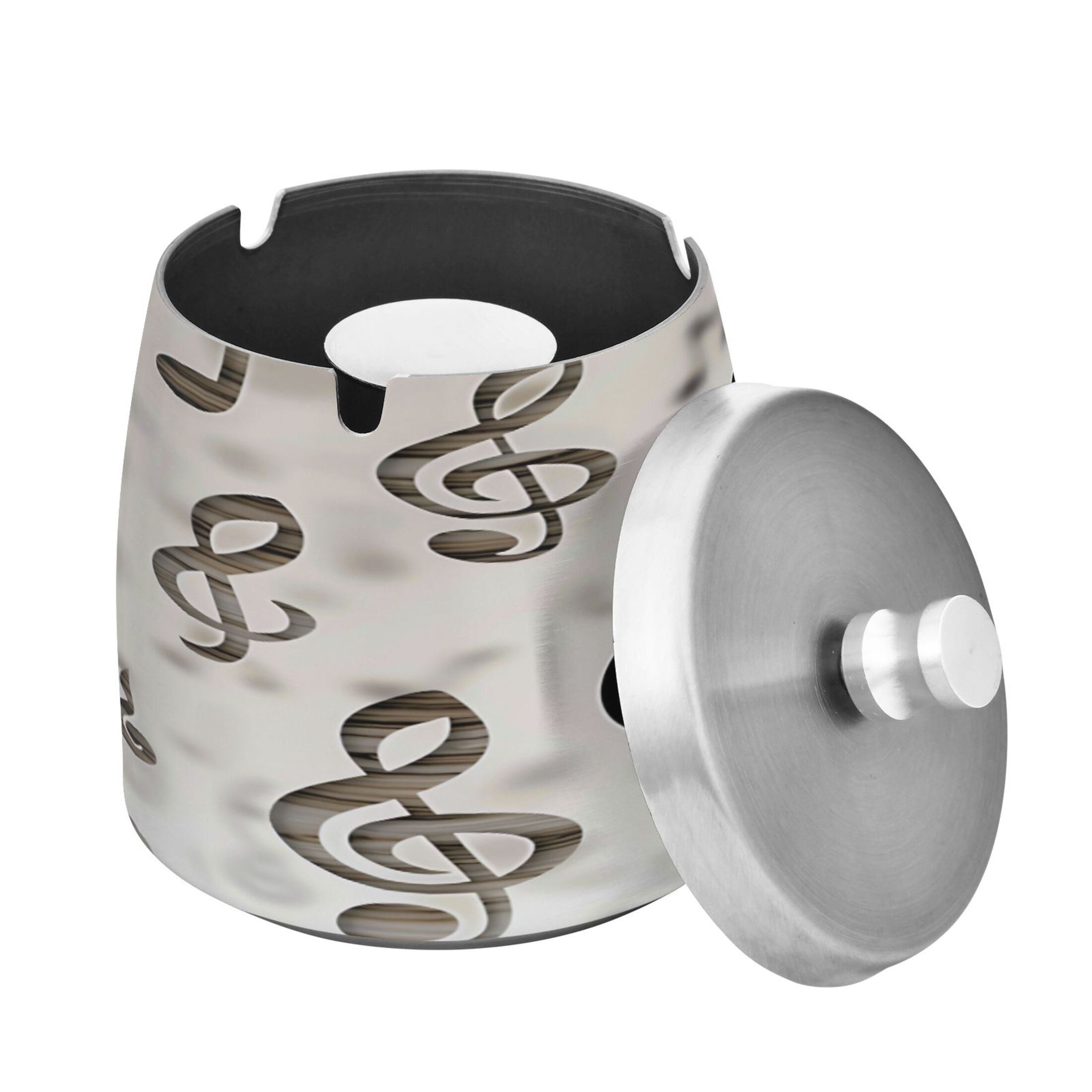 ALAZA Cigar Ashtray with Lid Retro Musical Note Ash Tray for Cigarettes ...