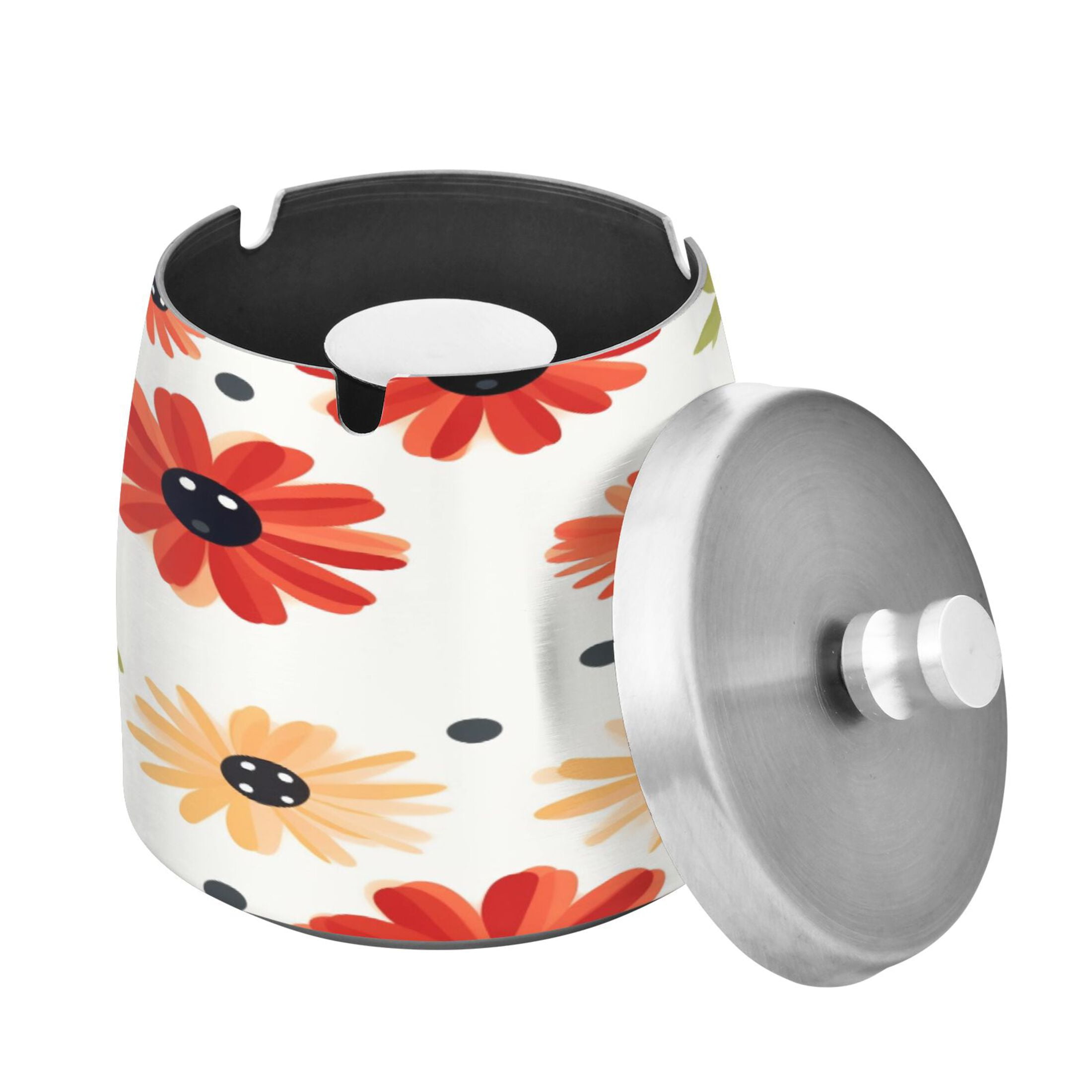 ALAZA Cigar Ashtray with Lid Spring Flowers Ash Tray for Cigarettes ...