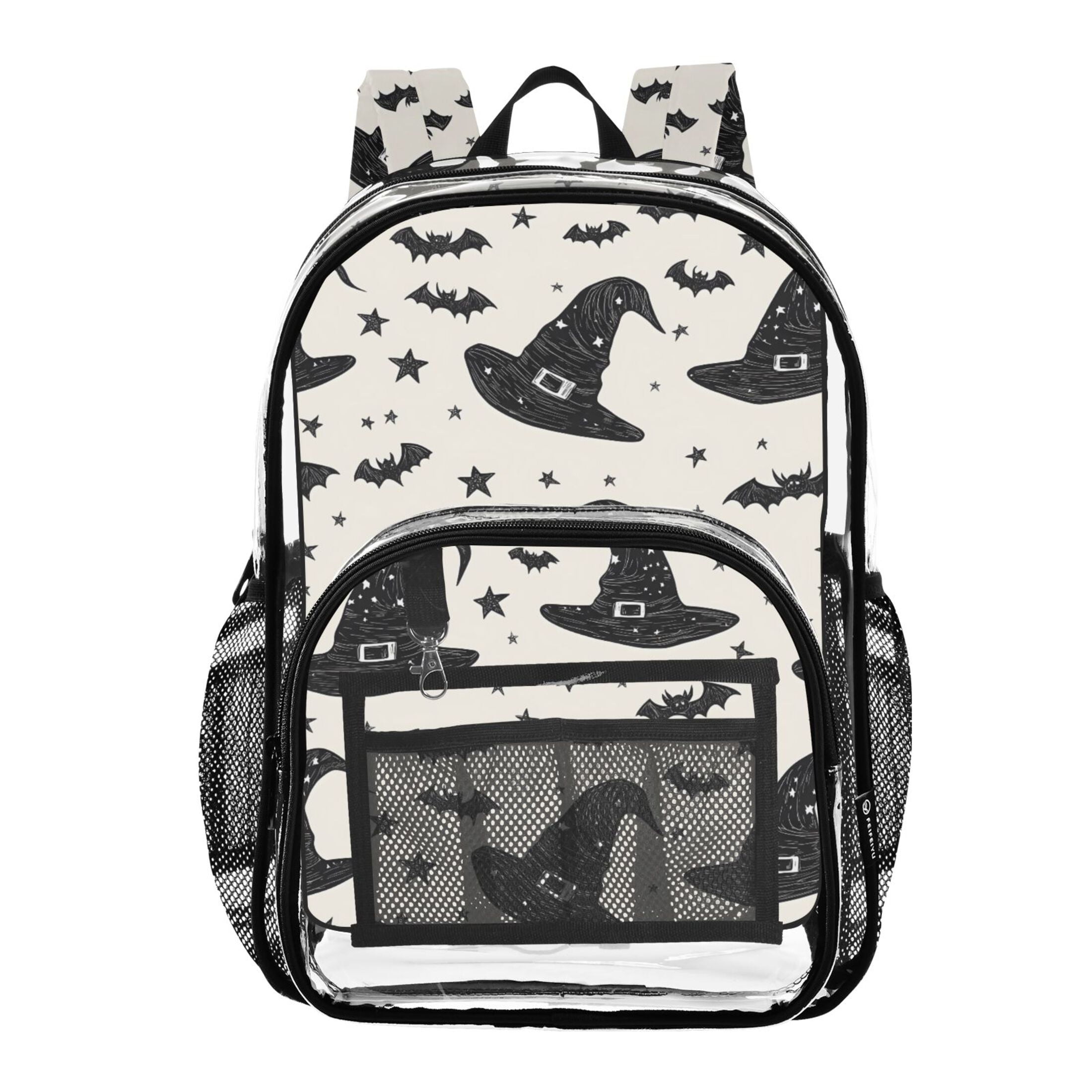 ALAZA Clear Backpack Bats and Stars PVC Transparent BookBag - Walmart.com