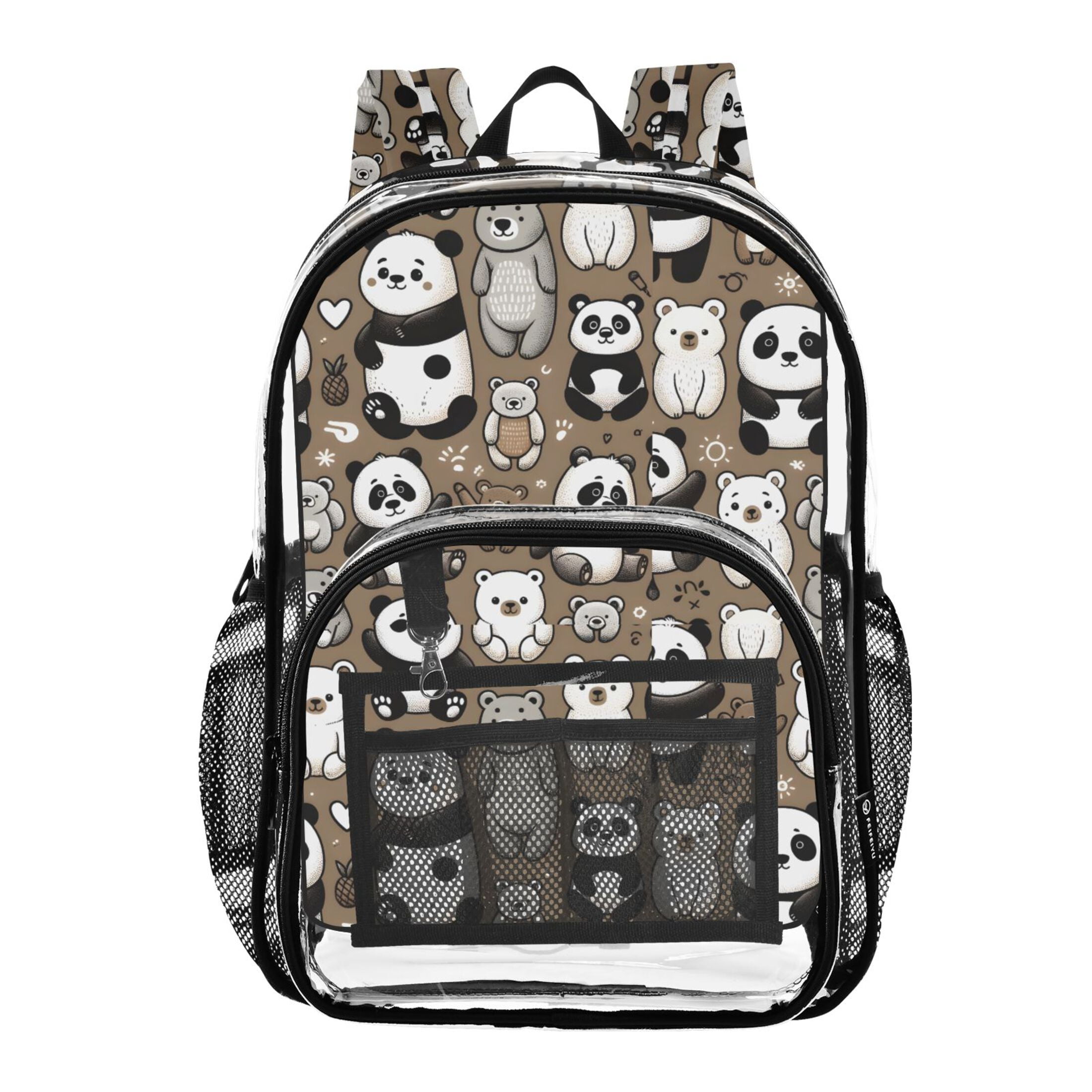 ALAZA Clear Backpack Cute Bear Panda PVC Transparent BookBag - Walmart.com