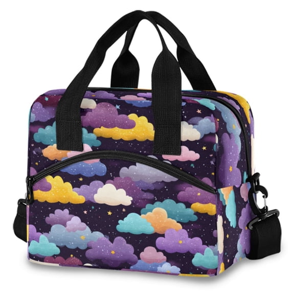 ALAZA Cloud Starry Insulated Lunch Box Large Reusable Cooler Bag with ...