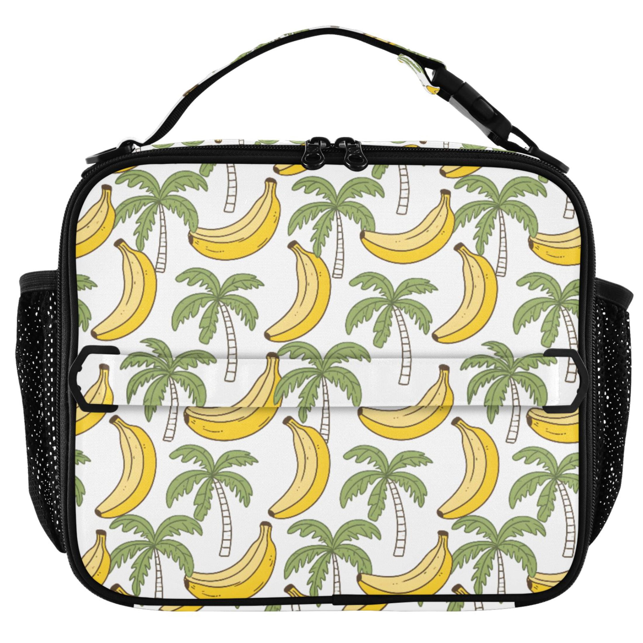 ALAZA Coconut Tree Bananas Insulated Lunch Box Lunch Bag Cooler Tote ...