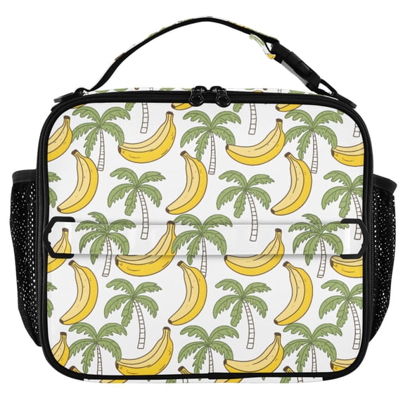 ALAZA Coconut Tree Bananas Insulated Lunch Box Lunch Bag Cooler Tote ...