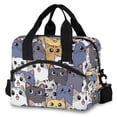 ALAZA Colorful Doodle Cute Cats Insulated Lunch Box Large Reusable ...