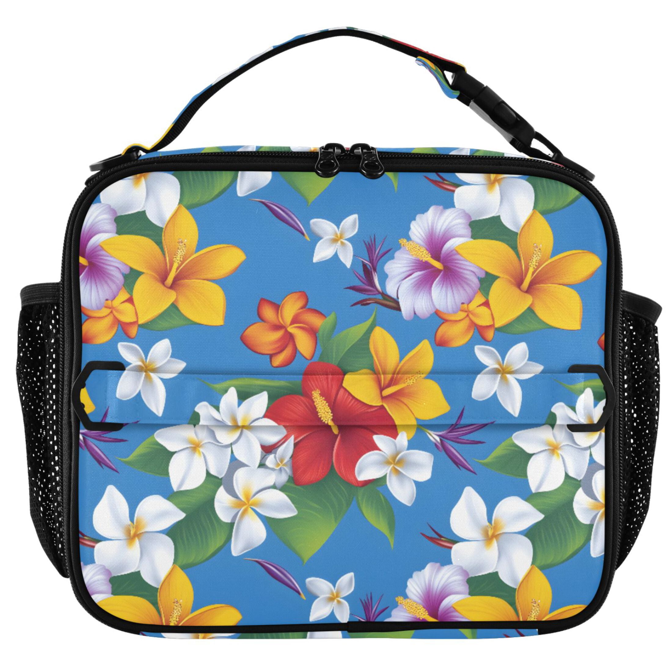 ALAZA Colorful Jasmine Flowers Insulated Lunch Box Lunch Bag Cooler ...
