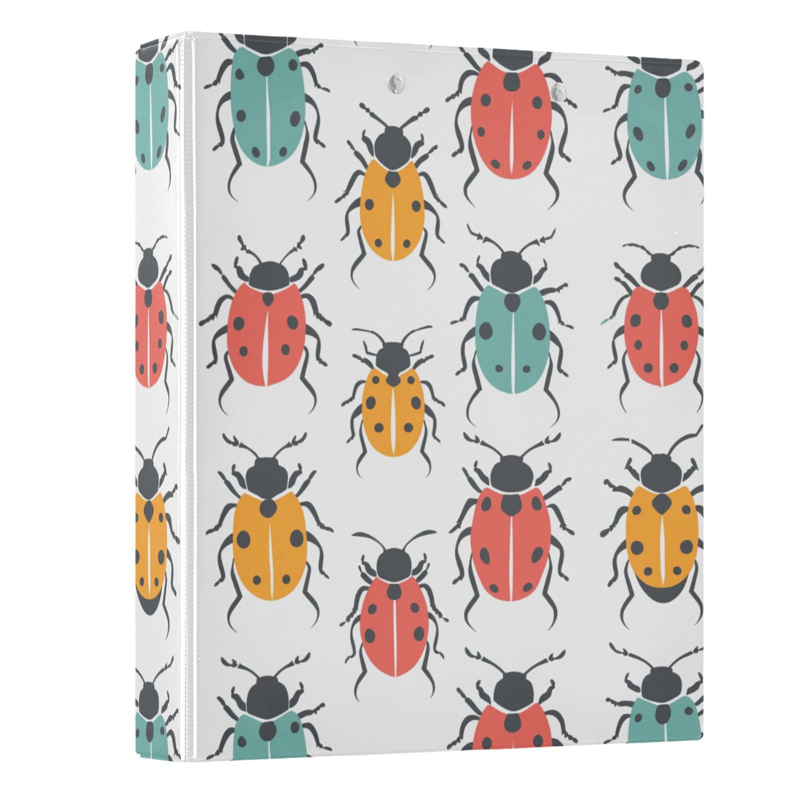 ALAZA Colorful Lady Bug Print 3 Ring Binder 1.5 Inch Three Ring Office ...