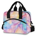 ALAZA Colorful Liquid Tie Dye Insulated Lunch Box Large Reusable Cooler ...